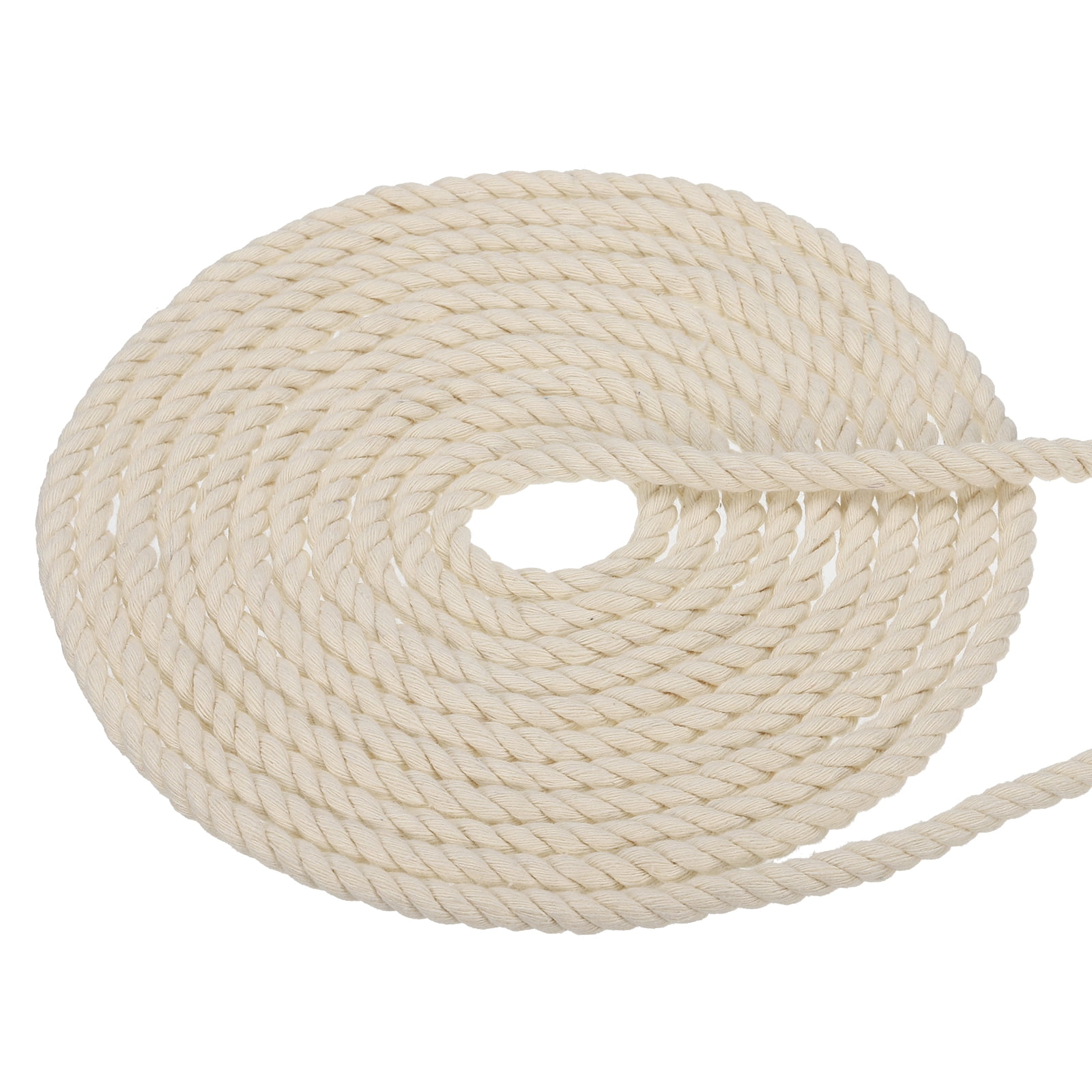 Uxcell Tug of War Rope 1/4 Inch x 25 Feet Natural Thick Cotton Rope ...