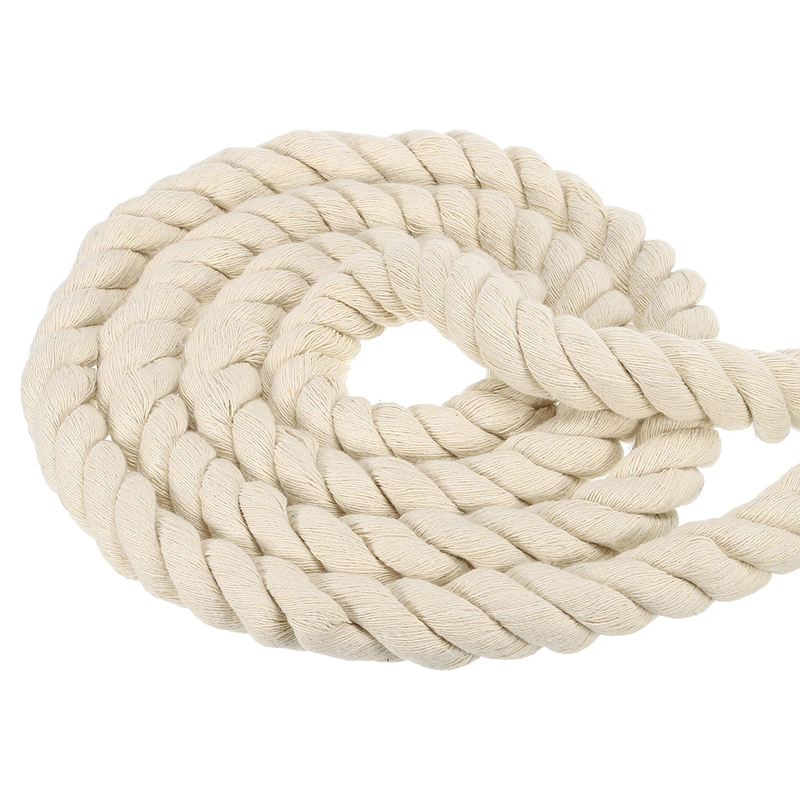 Uxcell Tug of War Rope 1 Inch x 100 Feet Natural Thick Cotton Rope ...