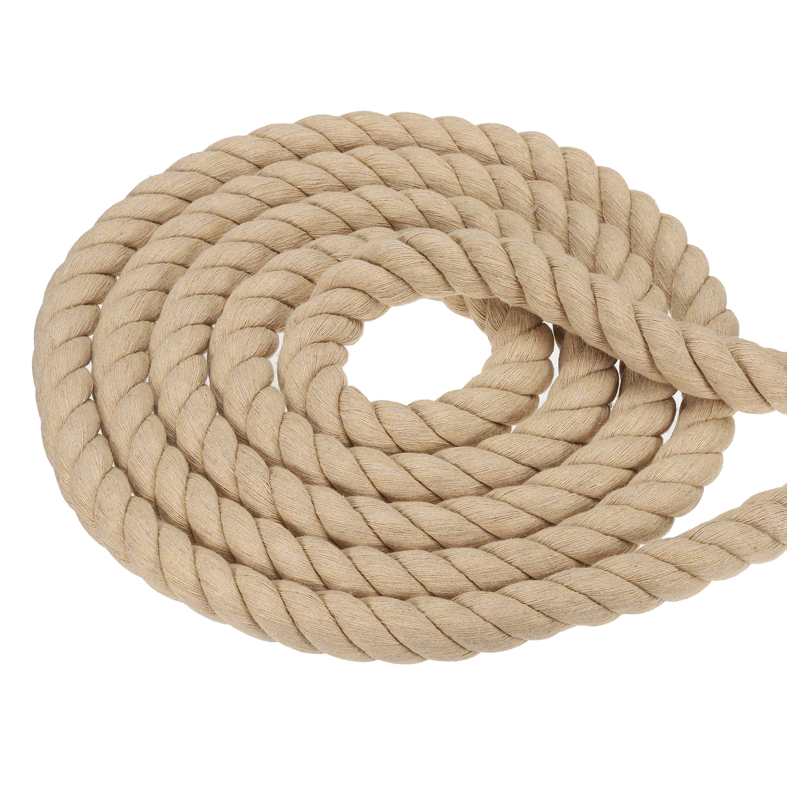 Uxcell Tug of War Rope 1 Inch x 50 Feet Natural Thick Cotton Rope ...