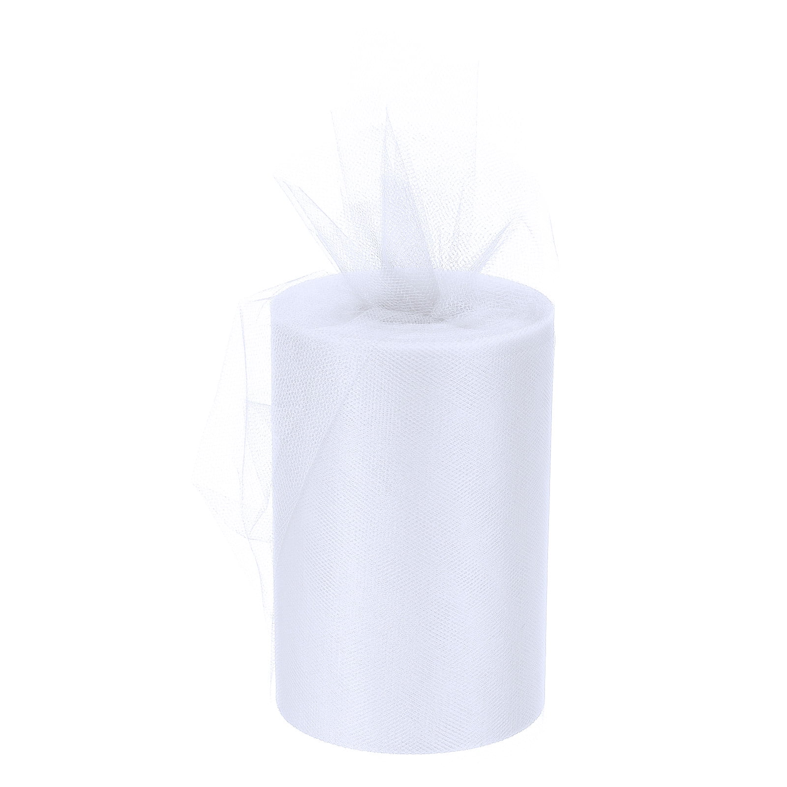 Uxcell Tulle Rolls Fabric Spools 6" 100 Yards White for Decoration ...