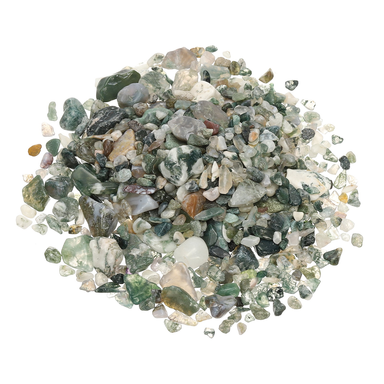 Uxcell Tumbled Chips Stone, Natural Crushed Crystal Chips Quartz for Vase Filler Fish Tank Home ...