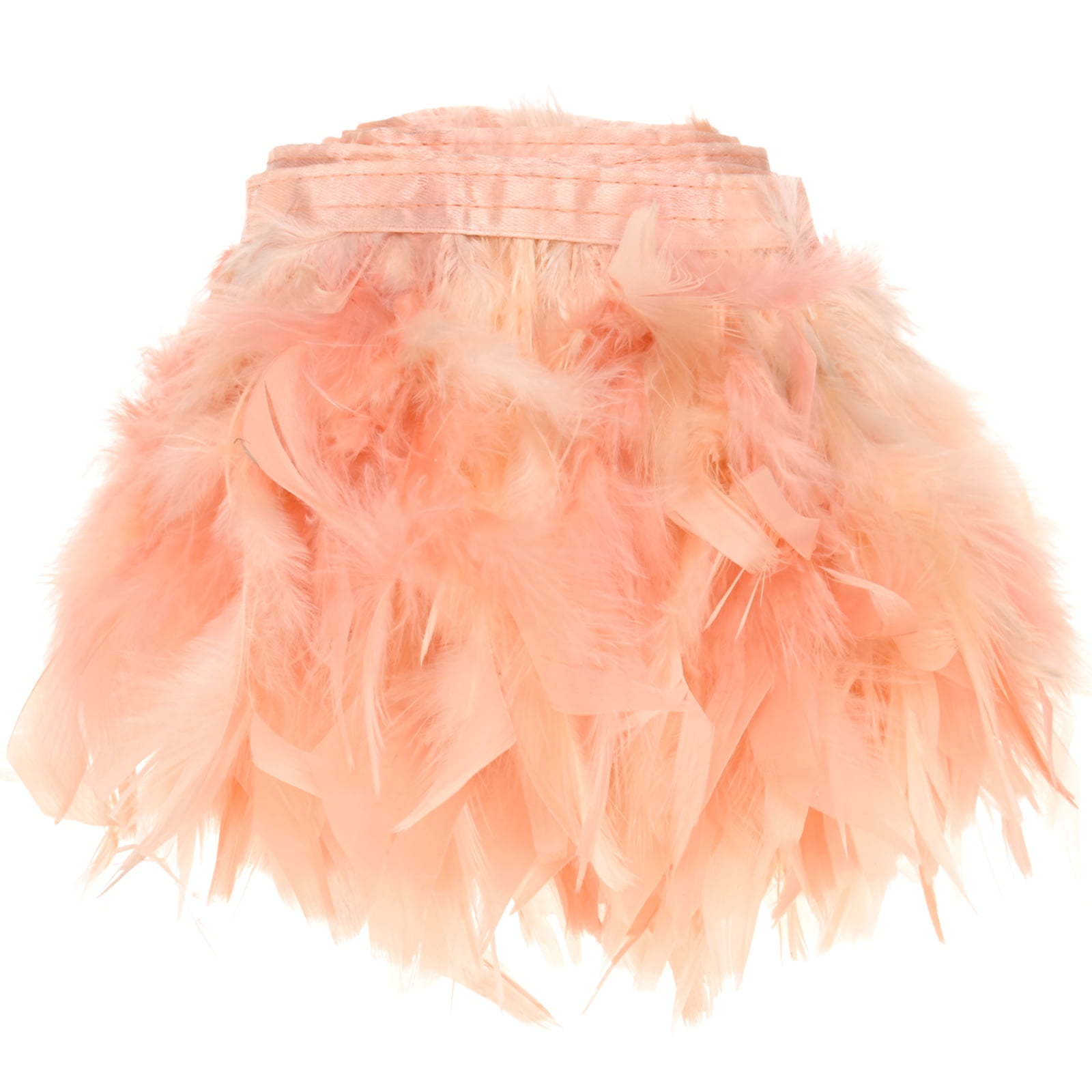 Uxcell Turkey Feather Trim Fringe, 4 Yards 4-6" Natural Fluffy Feather ...
