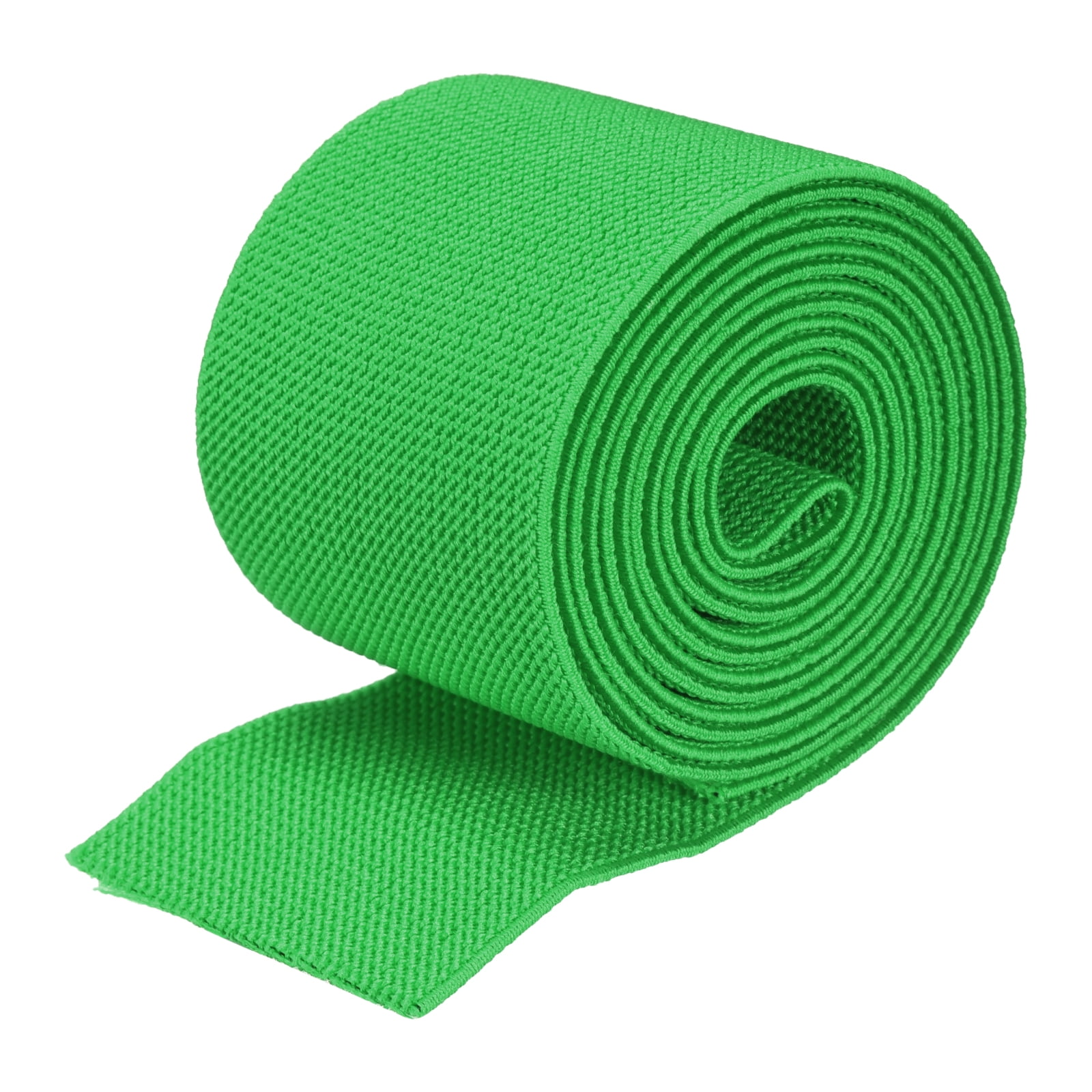 Uxcell Twill Elastic Band Double Side 3" Flat 2 Yard 1 Roll Flat Elastic Ribbon Cord Light Green ...