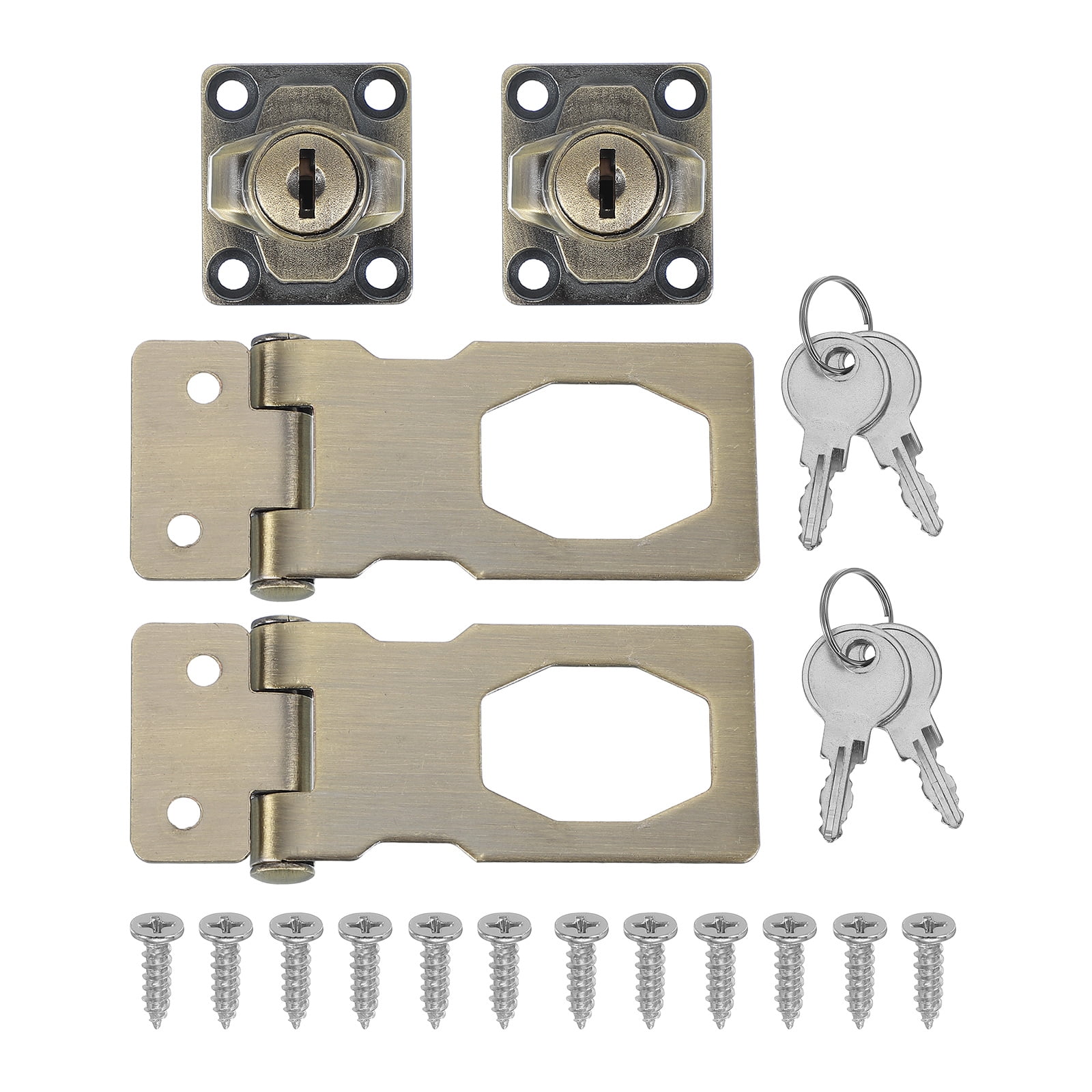 Twist Knob Keyed Hasp Locks Safety Packlock Clasp Hasp Latches with ...