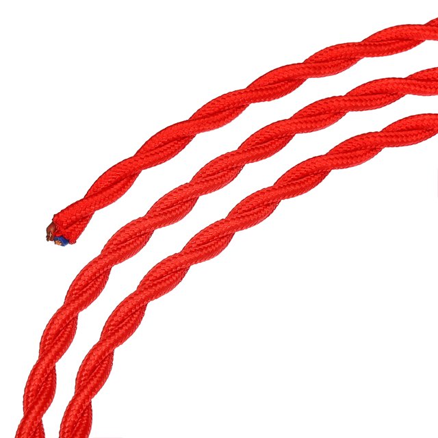 Uxcell Twisted Cloth Covered Wire 2 Core 18AWG 10m/32.8ft,Electrical ...