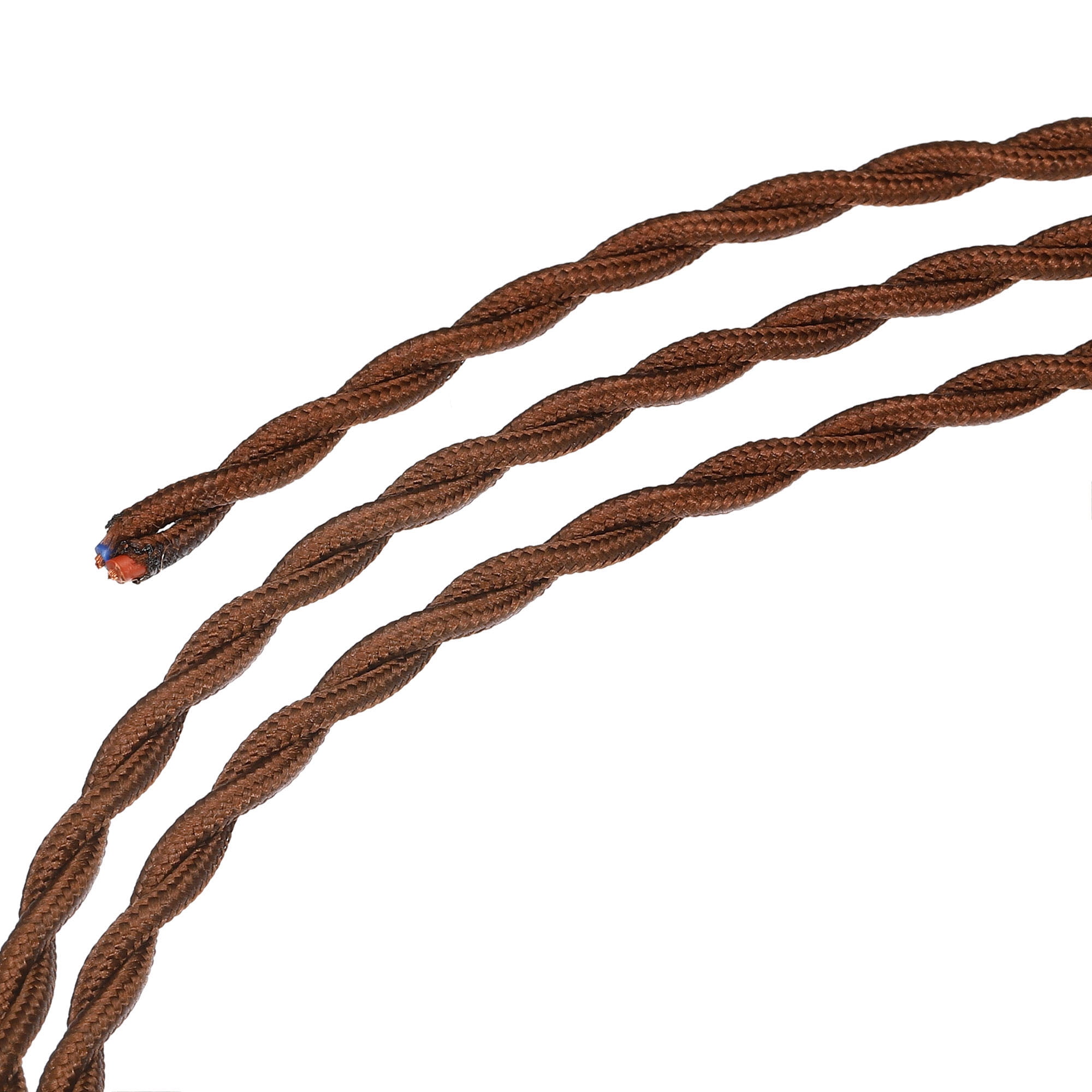 Uxcell Twisted Cloth Covered Wire 2 Core 18AWG 5m/16.4ft,Electrical ...