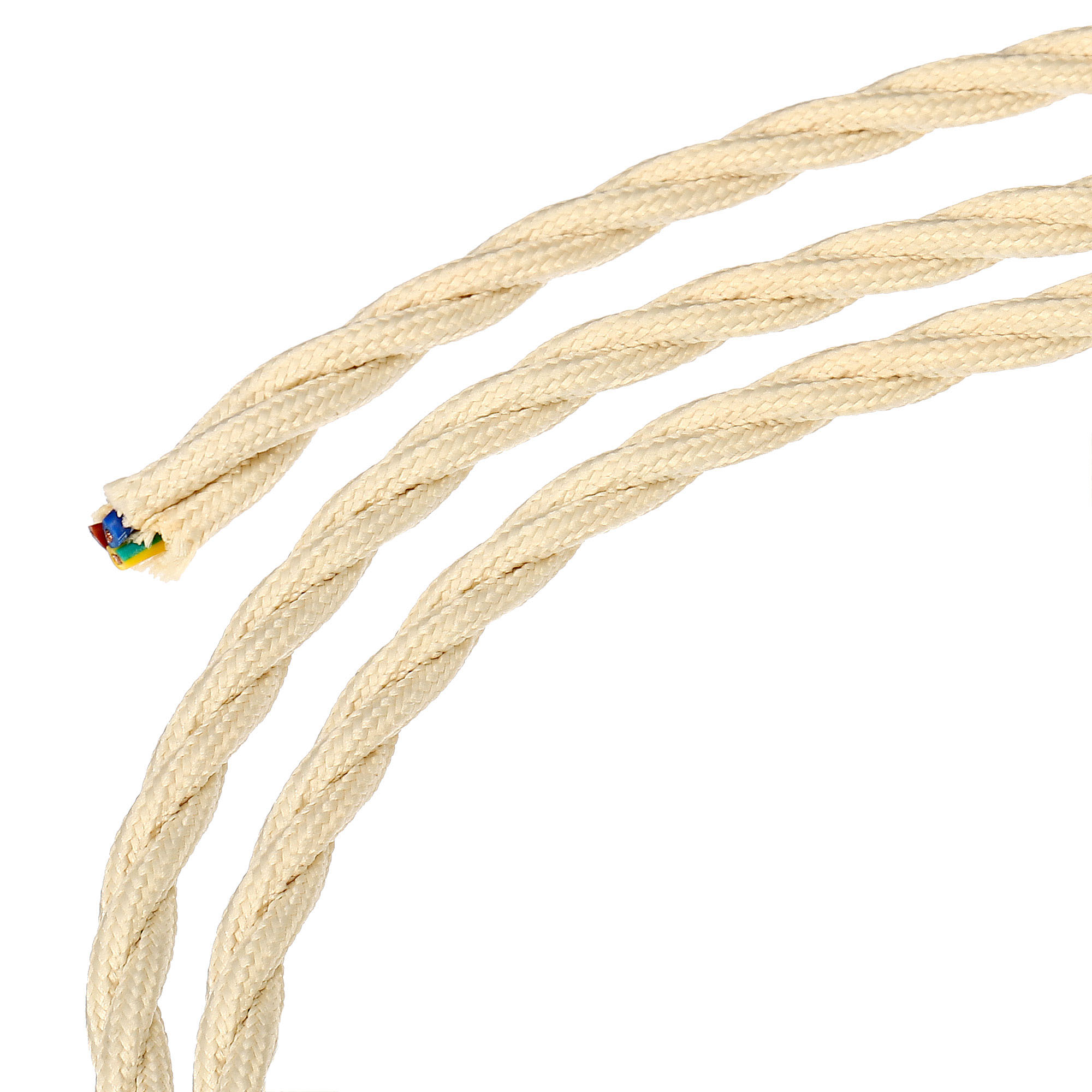 Uxcell Twisted Cloth Covered Wire 3 Core 18AWG 3.0m/9.84ft,Electrical ...