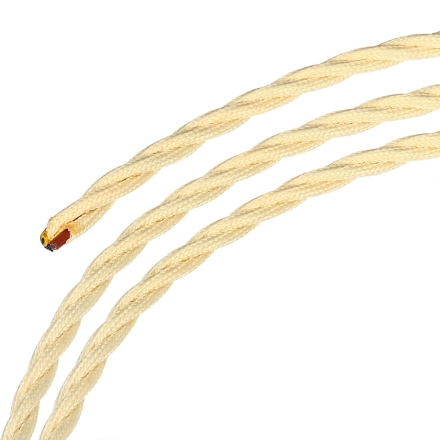 Uxcell Twisted Cloth Covered Wire 3 Core 18AWG 3.0m/9.84ft,Electrical ...