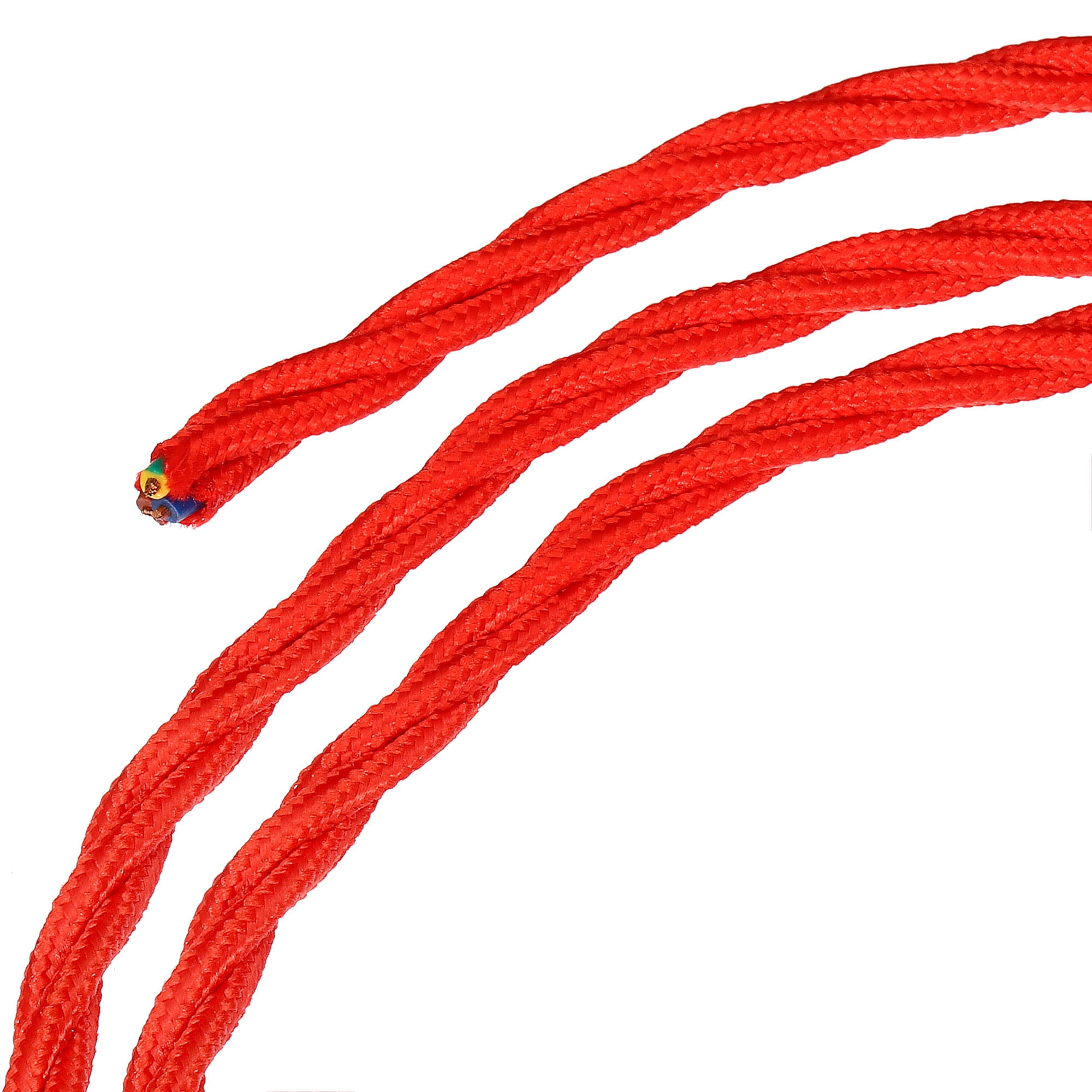 Uxcell Twisted Cloth Covered Wire 3 Core 18AWG 3.0m/9.84ft,Electrical ...