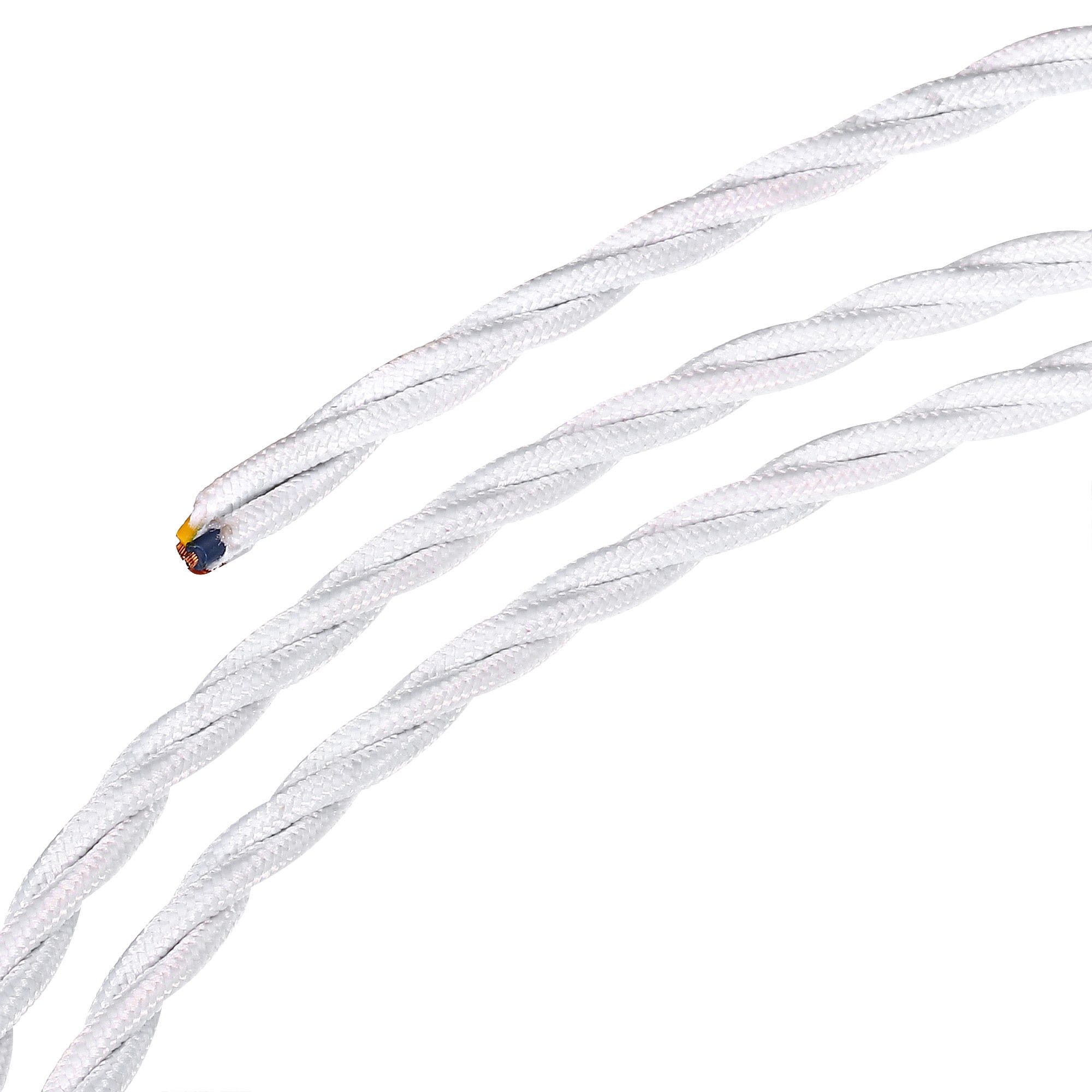 Uxcell Twisted Cloth Covered Wire 3 Core 18AWG 3.0m/9.84ft,Electrical ...