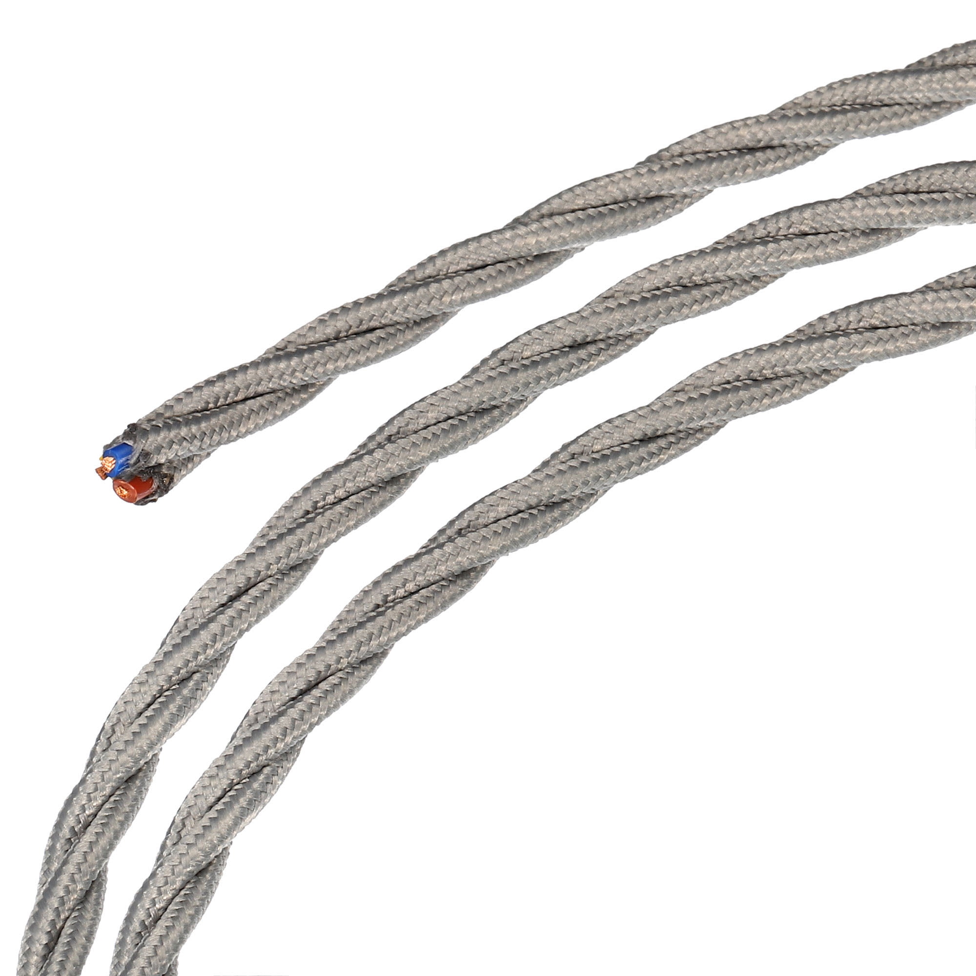 Uxcell Twisted Cloth Covered Wire 3 Core 18AWG 5m/16.4ft,Electrical ...