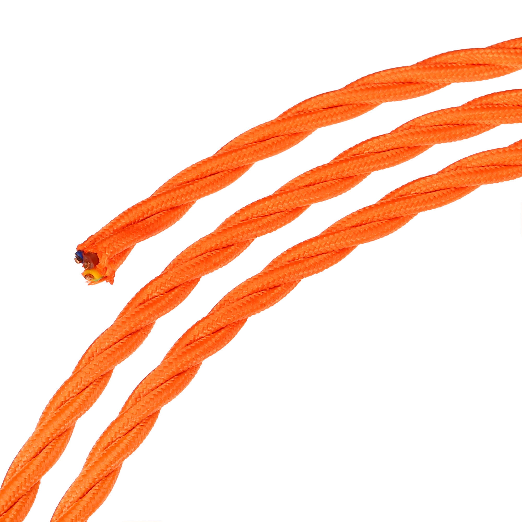 Uxcell Twisted Cloth Covered Wire 3 Core 18AWG 5m/16.4ft,Electrical ...