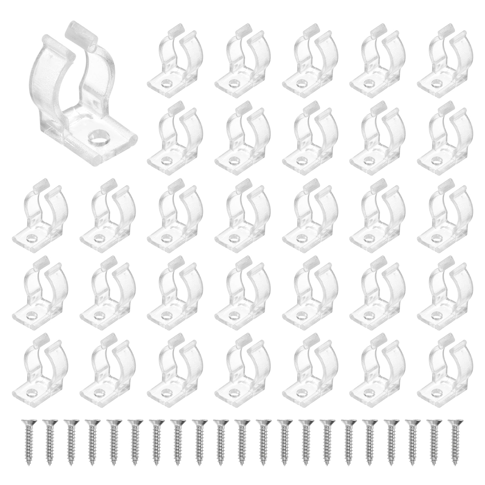 Uxcell U Clips Holder Bracket for 10mm to 12mm Round LED Strip ...