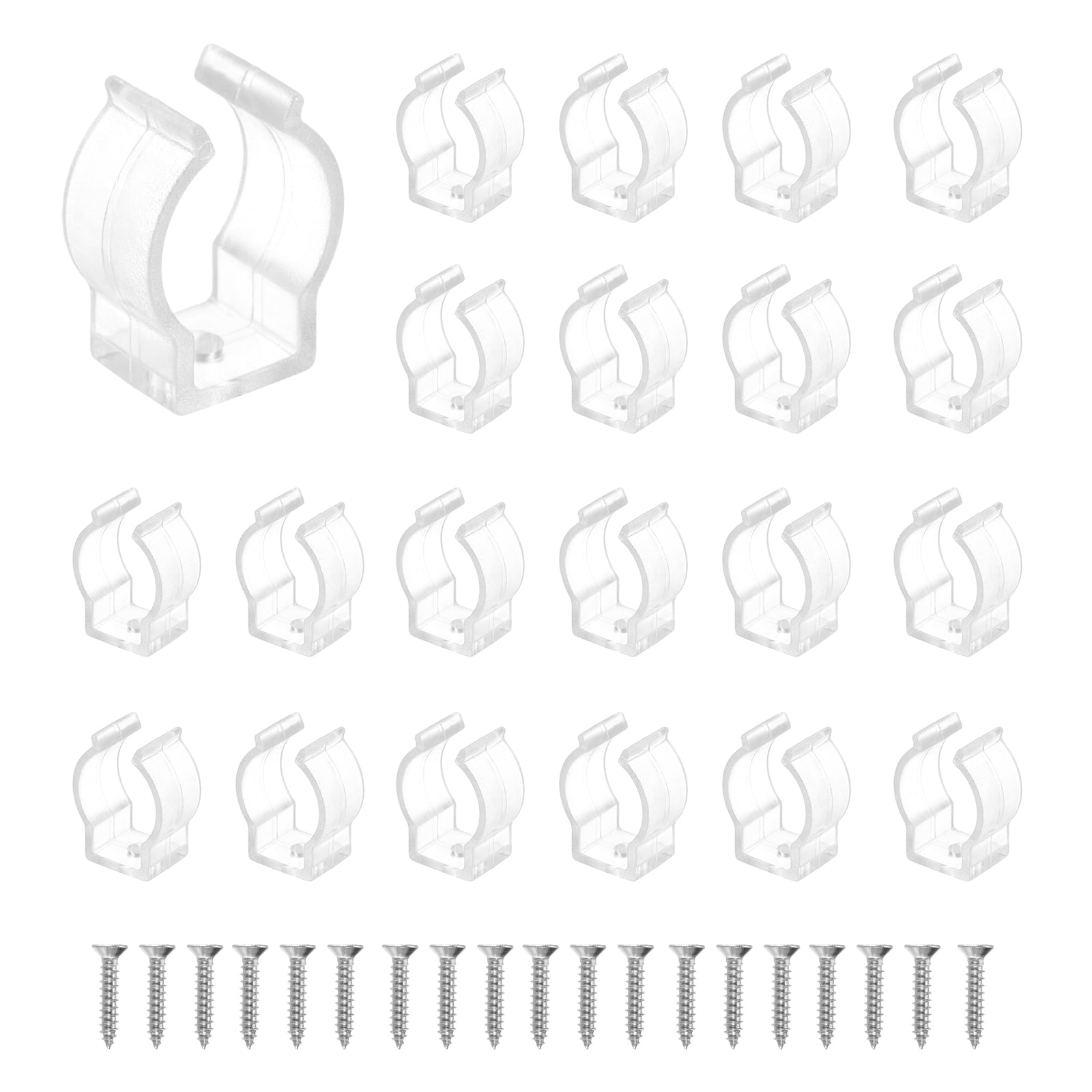 Uxcell U Clips Holder Bracket for 16mm to 18mm Round LED Strip ...