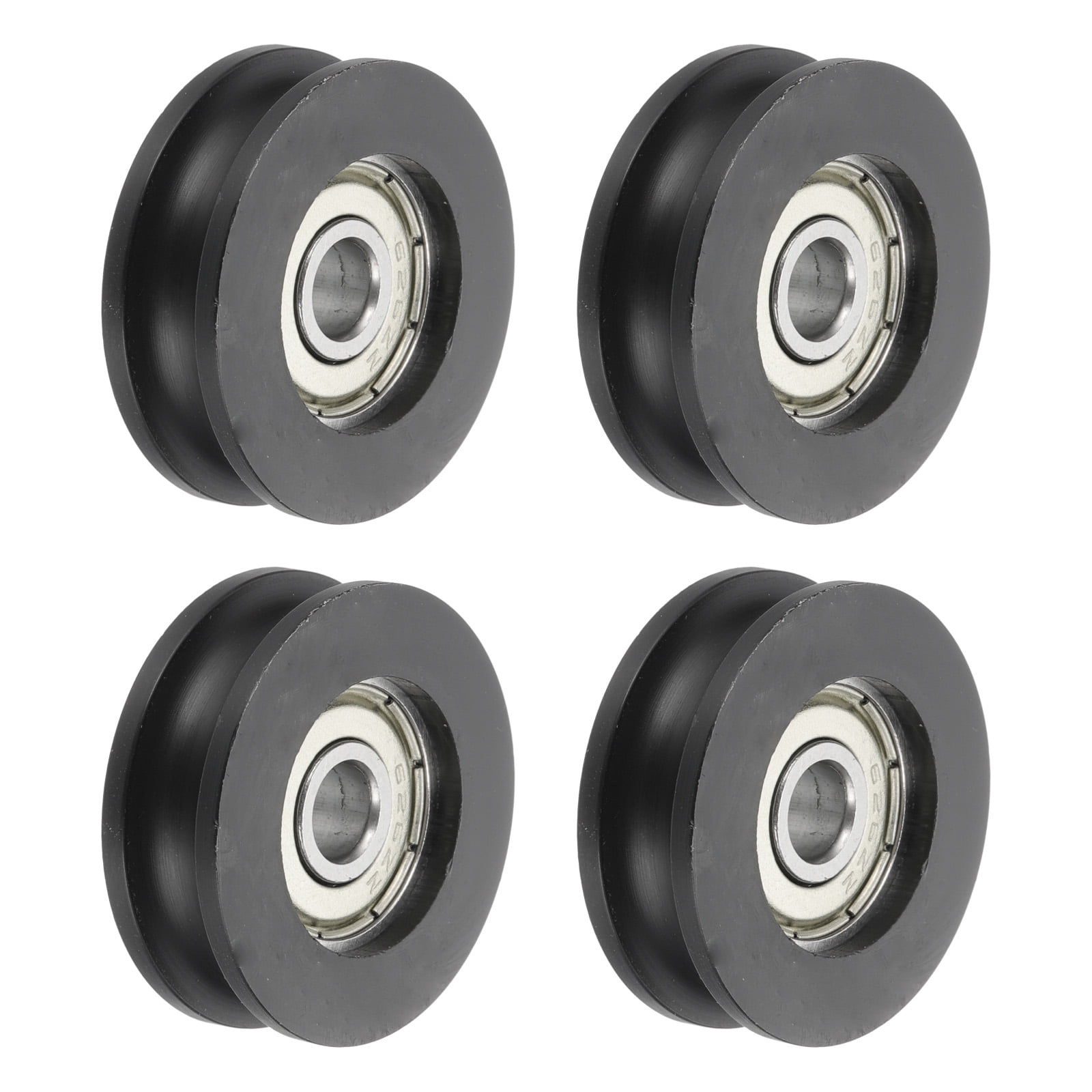 Uxcell U Groove Ball Bearing Roller, 6 x 30 x 10mm Nylon Pulley Guide ...