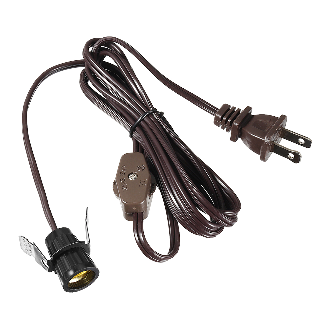 Uxcell UL Listed Silver Electrical Lamp Cord SPT-1 Stripped Ends Ready ...