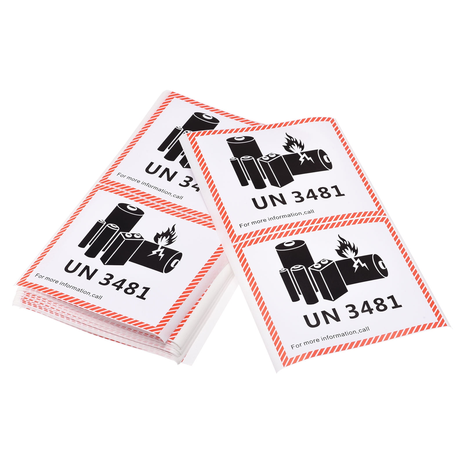 Uxcell UN3481 Battery Stickers for Battery Handling Warning 100pack ...