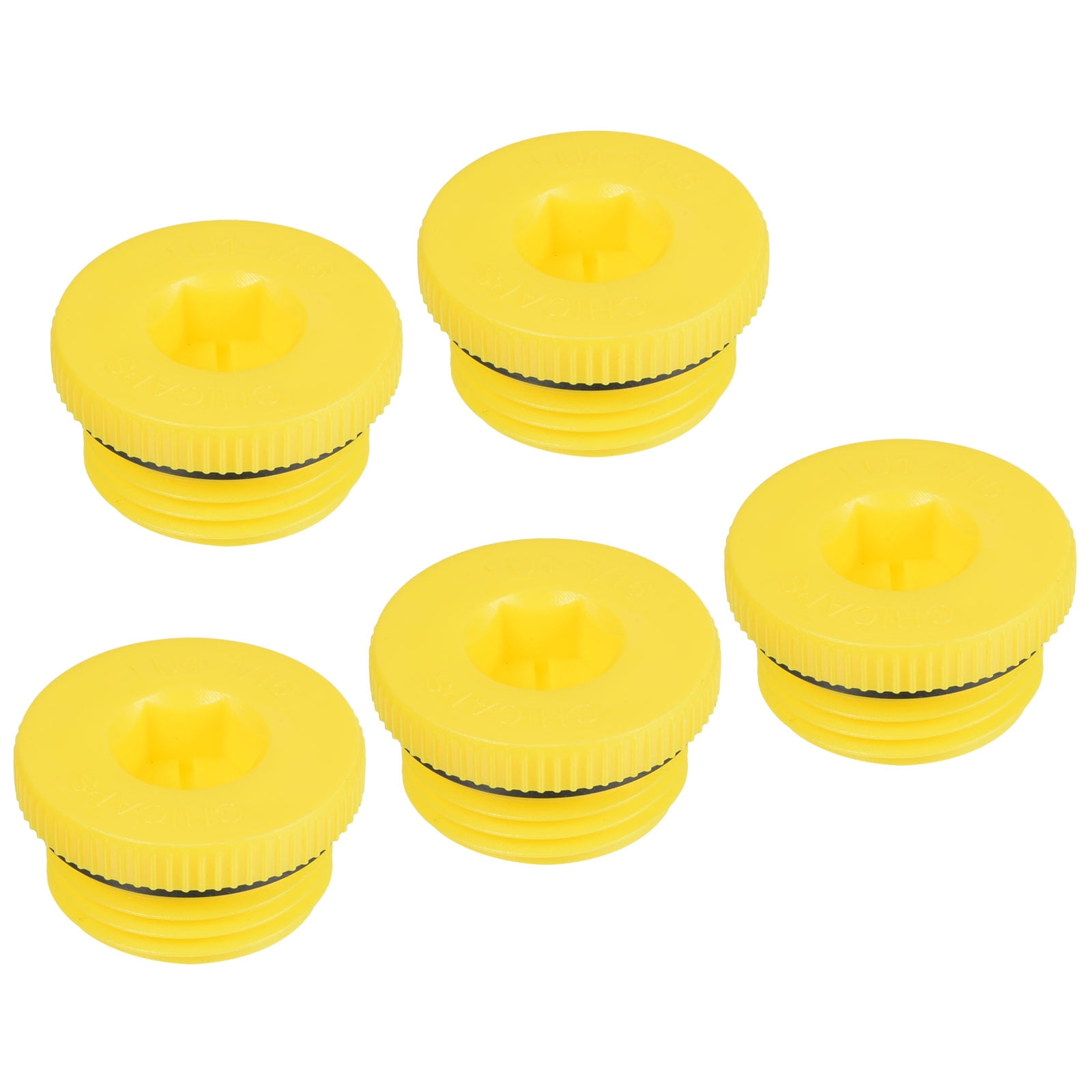 Uxcell UNF1-1/16 Hold Plugs Plastic Male Threaded Hex Socket End Cap ...