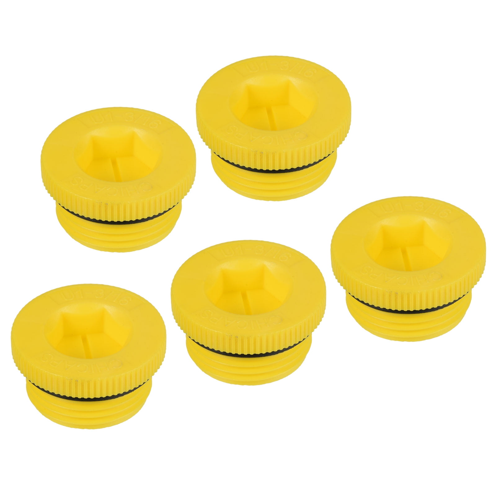 Uxcell UNF1-3/16 Hold Plugs Plastic Male Threaded Hex Socket End Cap ...