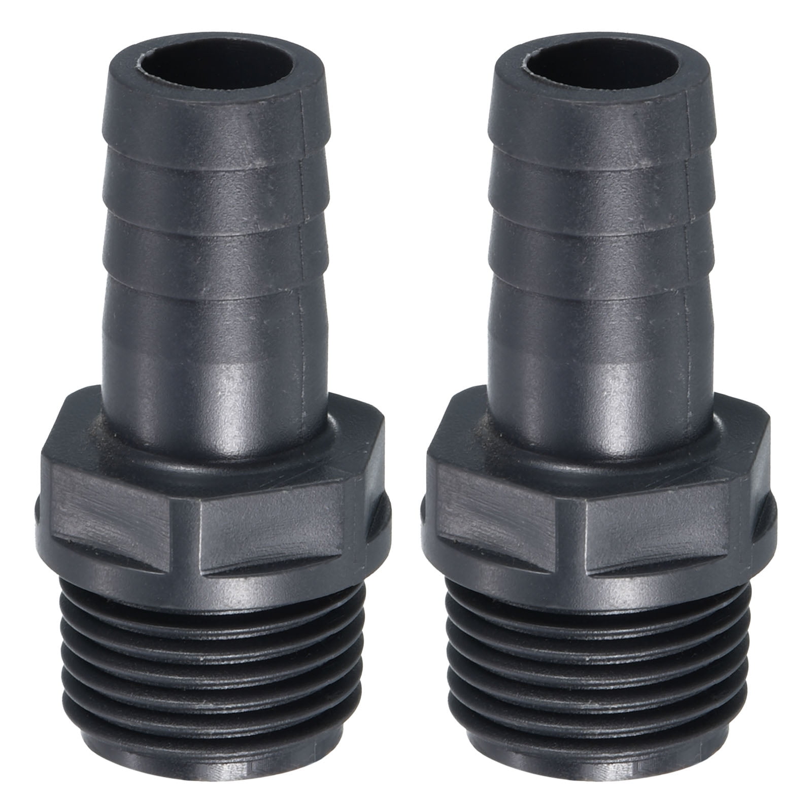 Uxcell UPVC Barb Hose Fitting 14mm Barbed G1/2 Male Thread Pipe Connector Adapter Gray 2 Pack ...