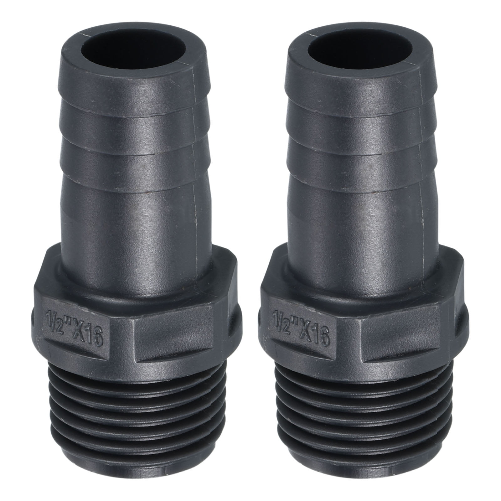 Uxcell Barb Hose Fitting Barbed Male Thread Pipe Connector Adapter 16mm ...