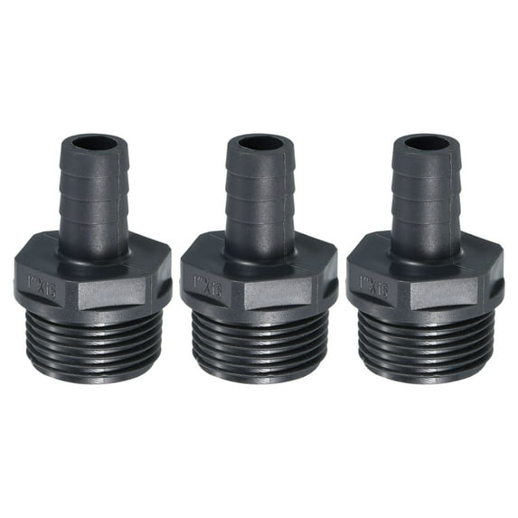 Uxcell Barb Hose Fitting, Barbed Male Thread Pipe Connector Adapter ...