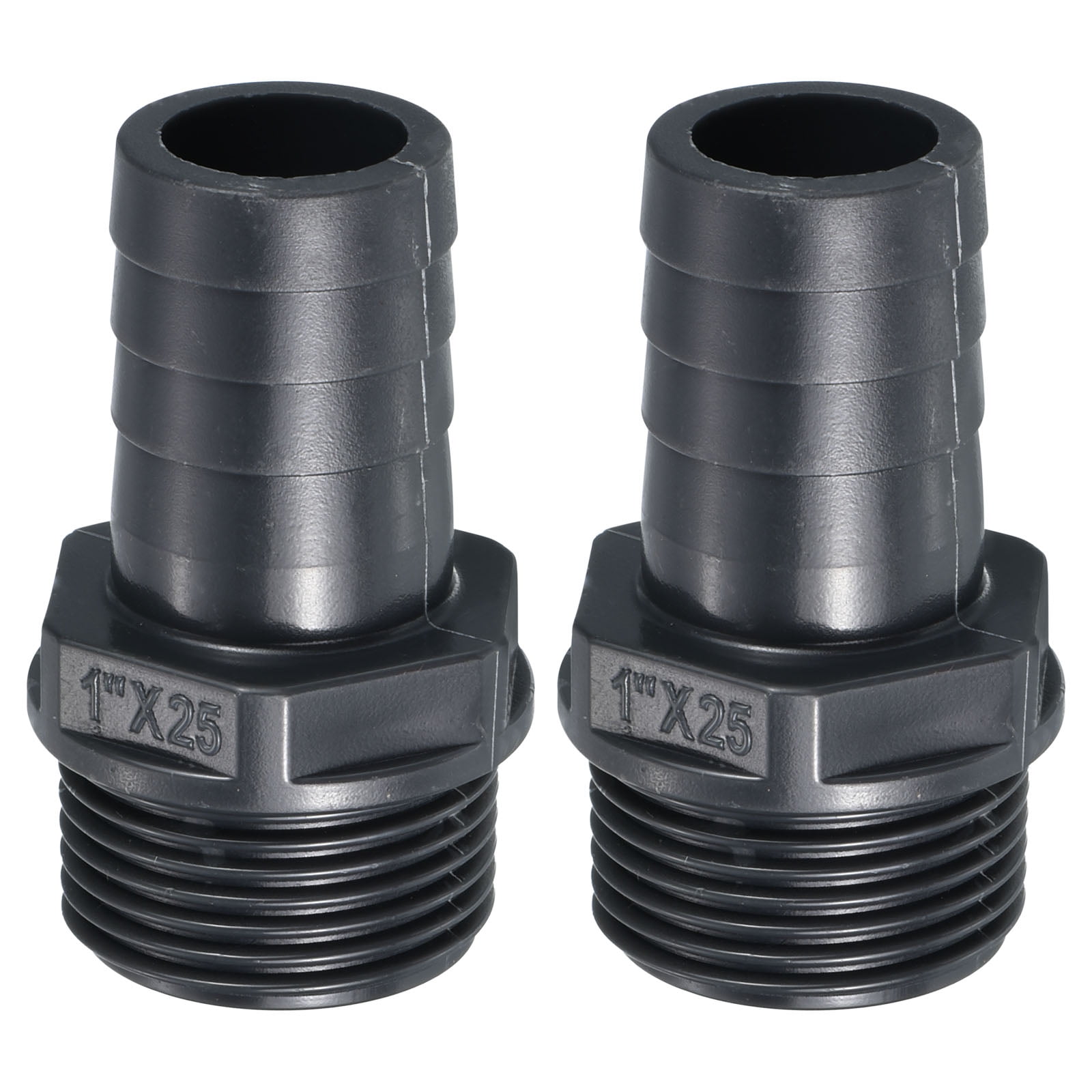 Uxcell UPVC Barb Hose Fitting 25mm Barbed G1 Male Thread Pipe Connector ...