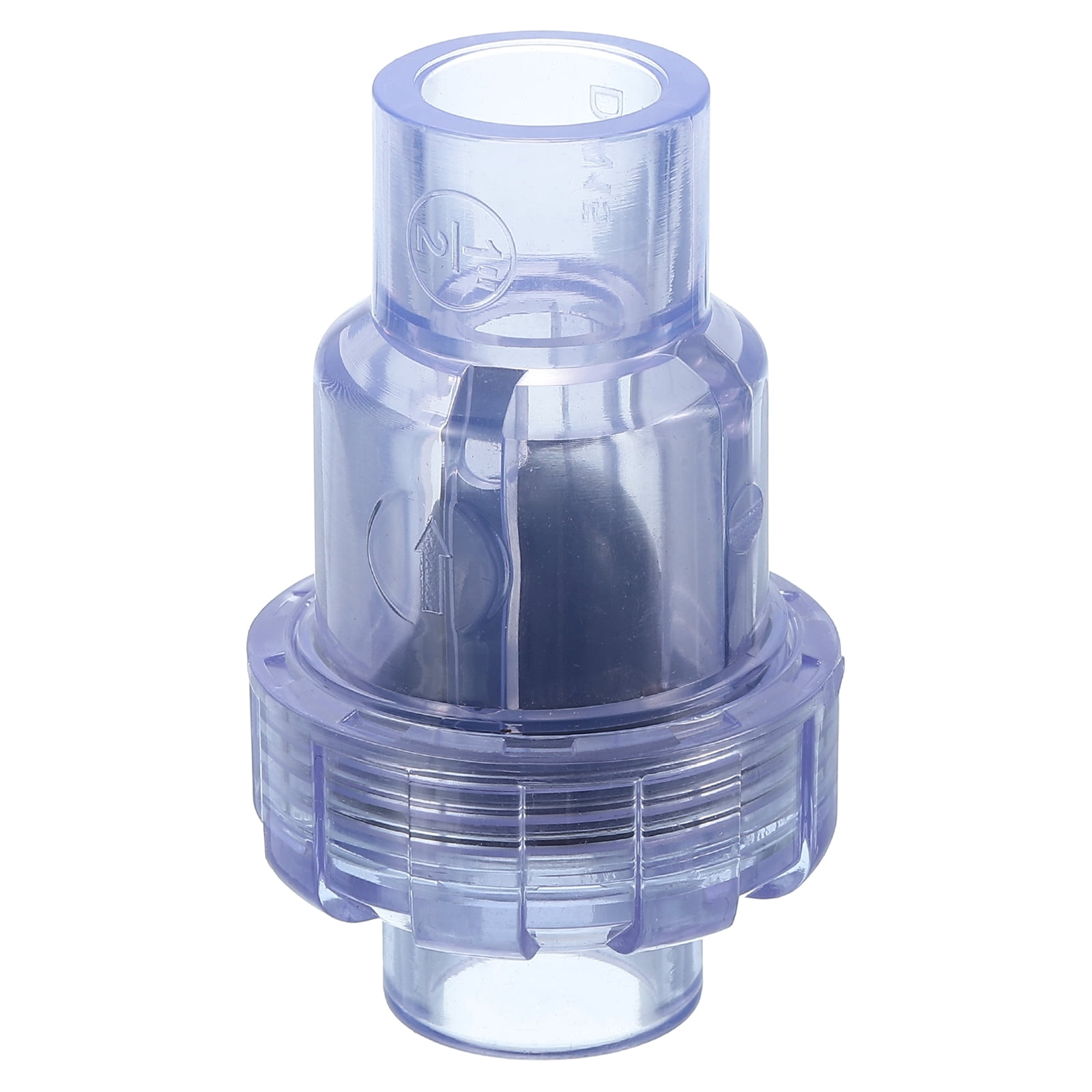 Uxcell UPVC Check Valve, Single Union Check Valve Slip Swing No-return ...