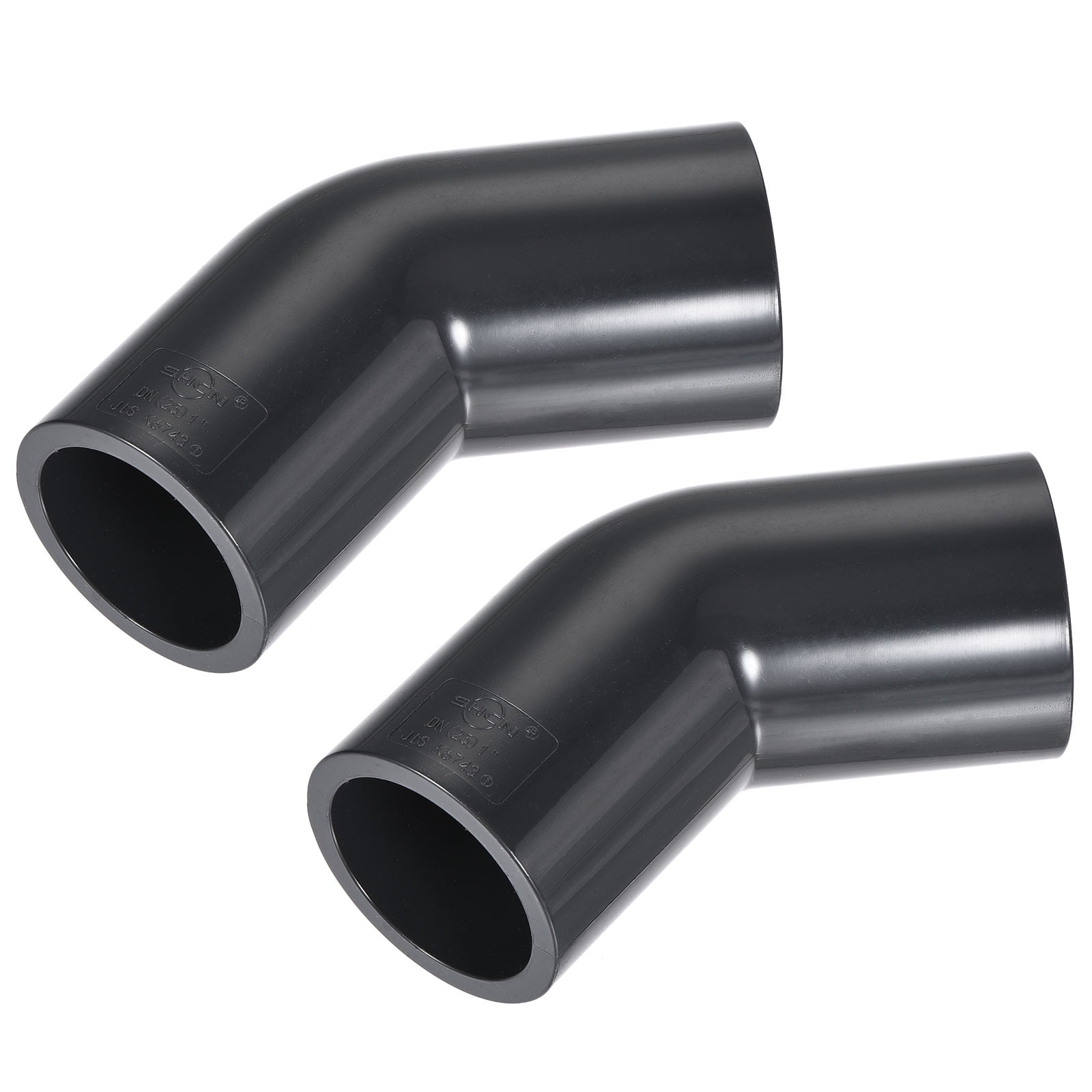 Uxcell UPVC Elbow Pipe Fitting DN25 1" ID Socket 45 Degree Pipe ...