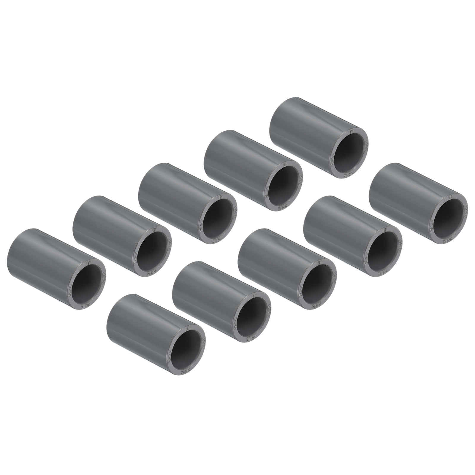 Uxcell UPVC Pipe Fitting 0.63 Inch Socket, 10 Pack Straight Coupling ...