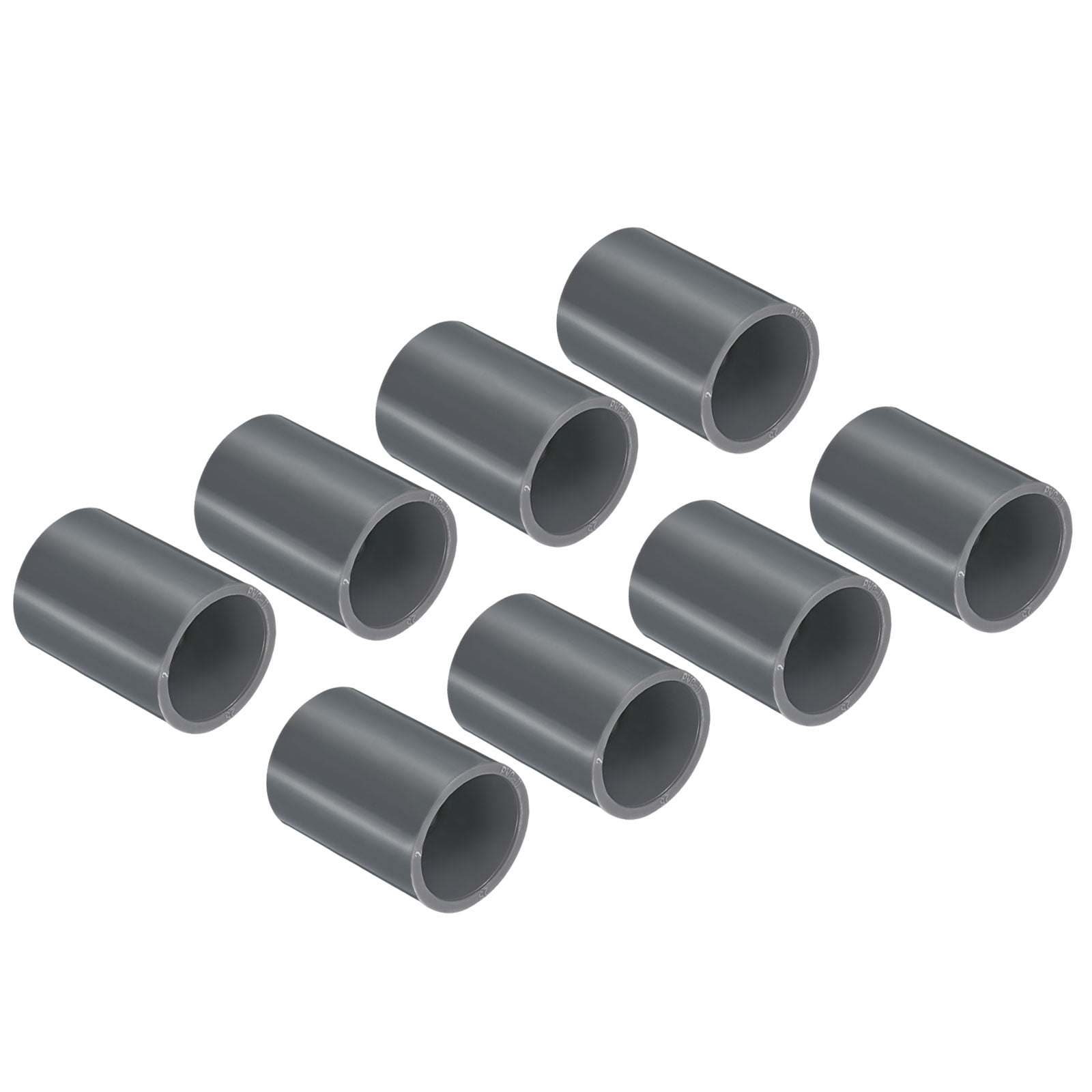 Uxcell UPVC Pipe Fitting 0.98 Inch Socket, 8 Pack Straight Coupling ...