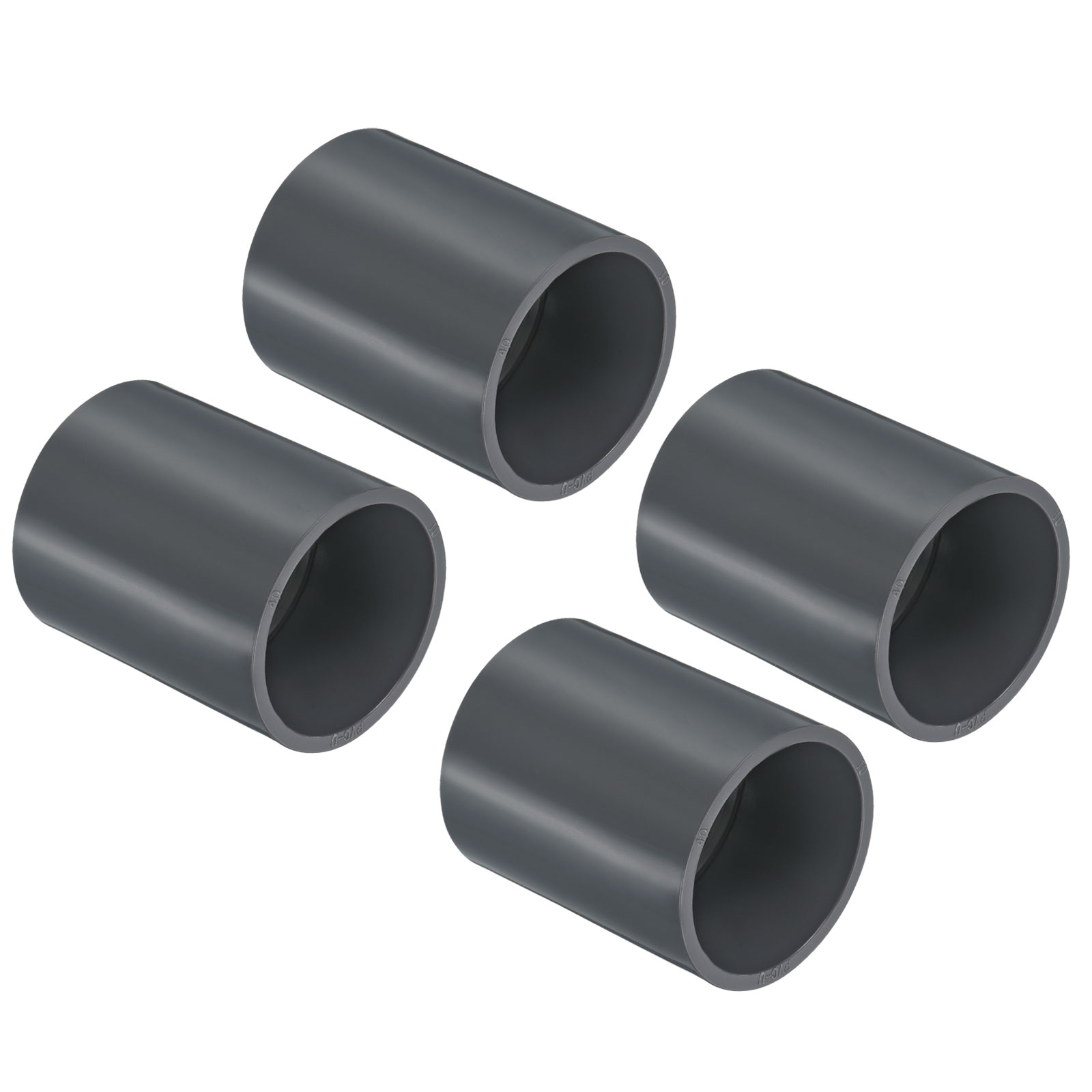 Uxcell UPVC Pipe Fitting 1.57 Inch Socket, 4 Pack Straight Coupling ...