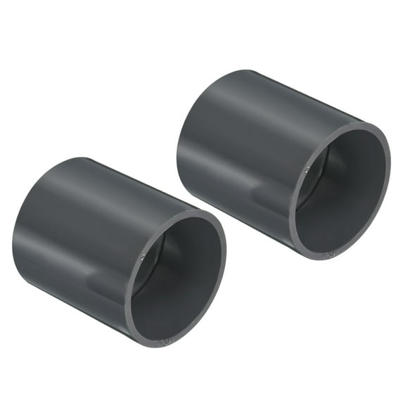 Uxcell UPVC Pipe Fitting 1.97 Inch Socket, 2 Pack Straight Coupling ...