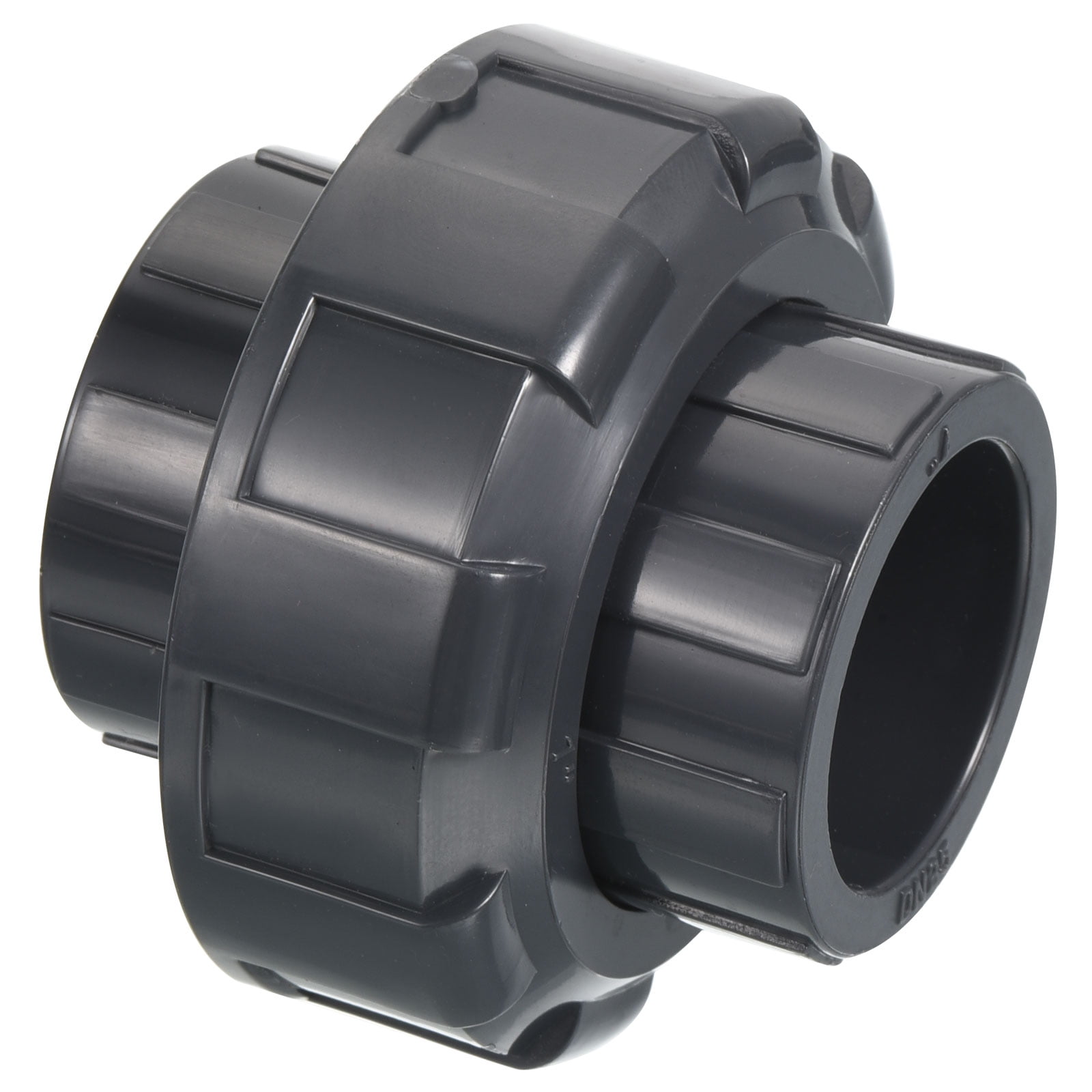Uxcell UPVC Pipe Fitting 1" Socket Straight Joint Union Connector, Grey ...