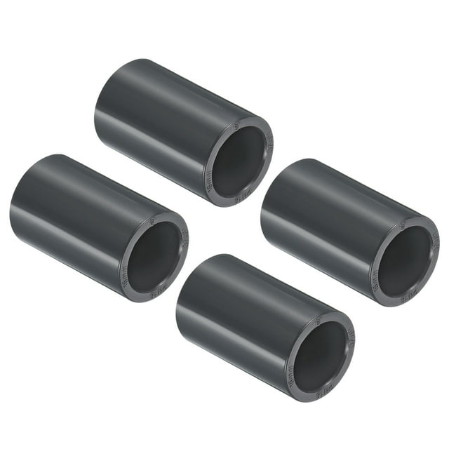 Uxcell UPVC Pipe Fitting 16mm Socket, 4 Pack Straight Coupling, Dark ...