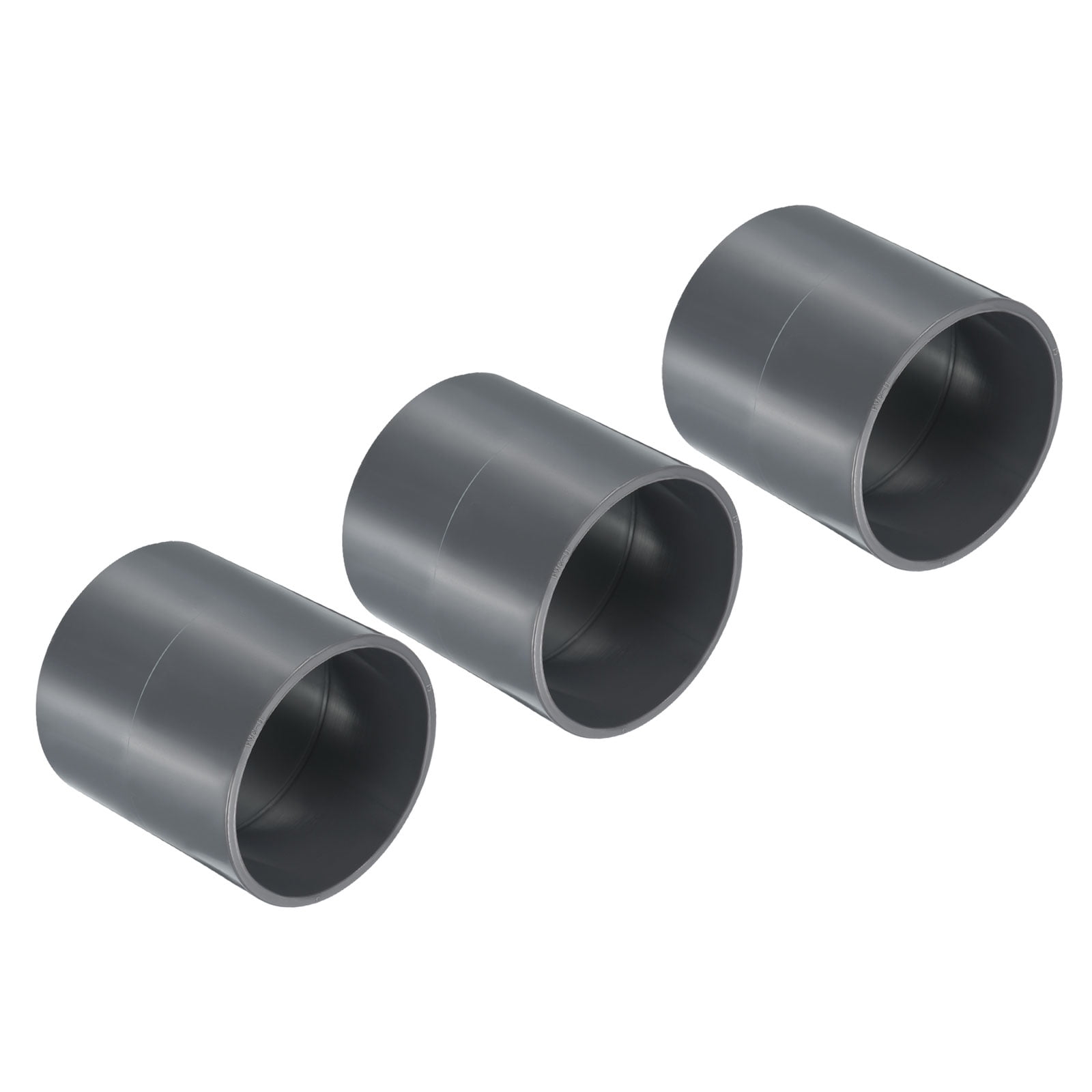 Uxcell UPVC Pipe Fitting 2.95 Inch Socket, 3 Pack Straight Coupling ...