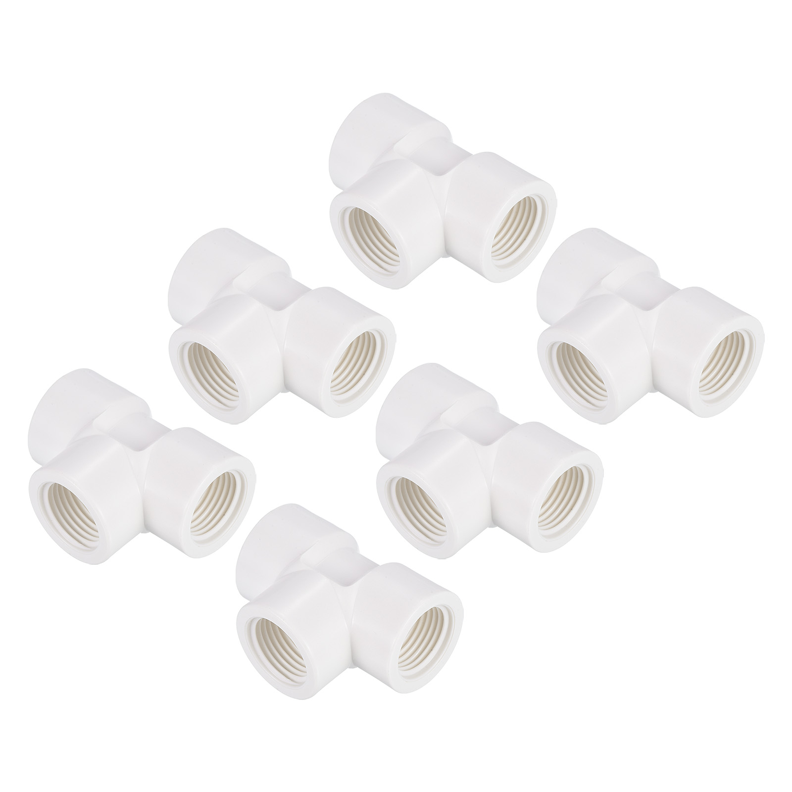 Uxcell UPVC Pipe Fitting 3/4PT Female Thread Tee Socket Hose Connector ...