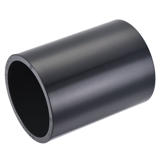 Uxcell UPVC Pipe Fitting 4'' 114mm ID DN100 Socket Coupling Straight Joint Connector, Black ...