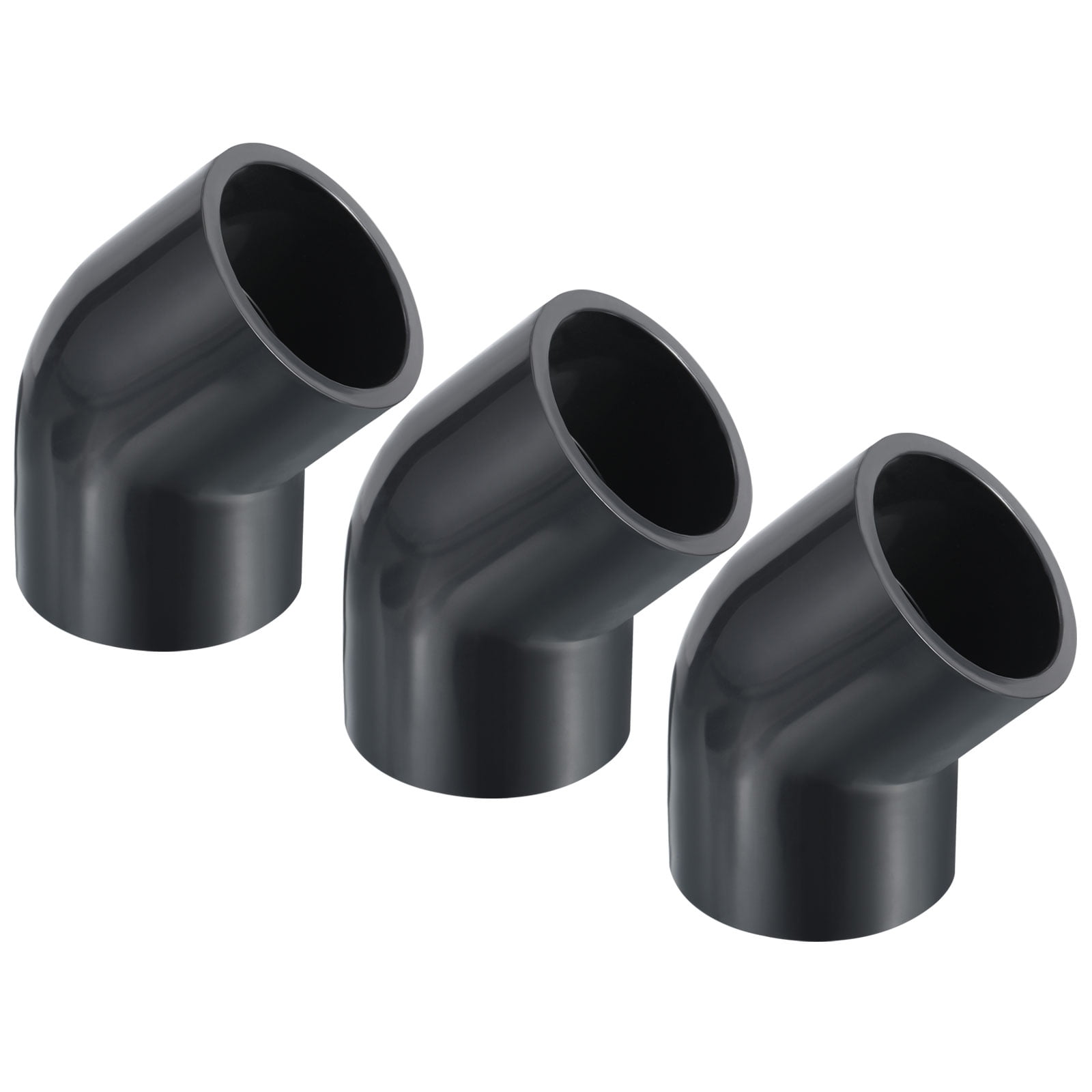Uxcell UPVC Pipe Fitting 45 Degree Elbow Pipe Adapter 50mm 1-1/2" Slip ...