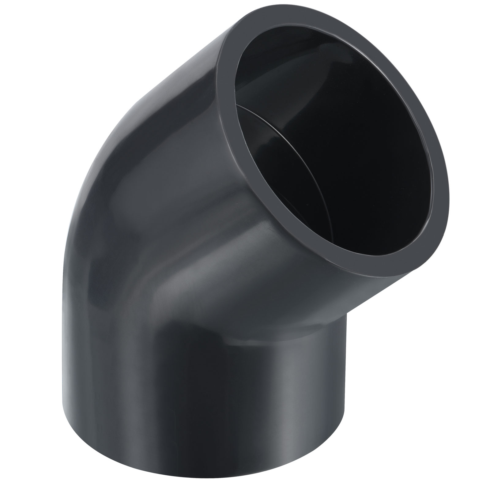 Uxcell UPVC Pipe Fitting 45 Degree Elbow Pipe Adapter 63mm 2" Slip Socket Coupling Connector 1 ...