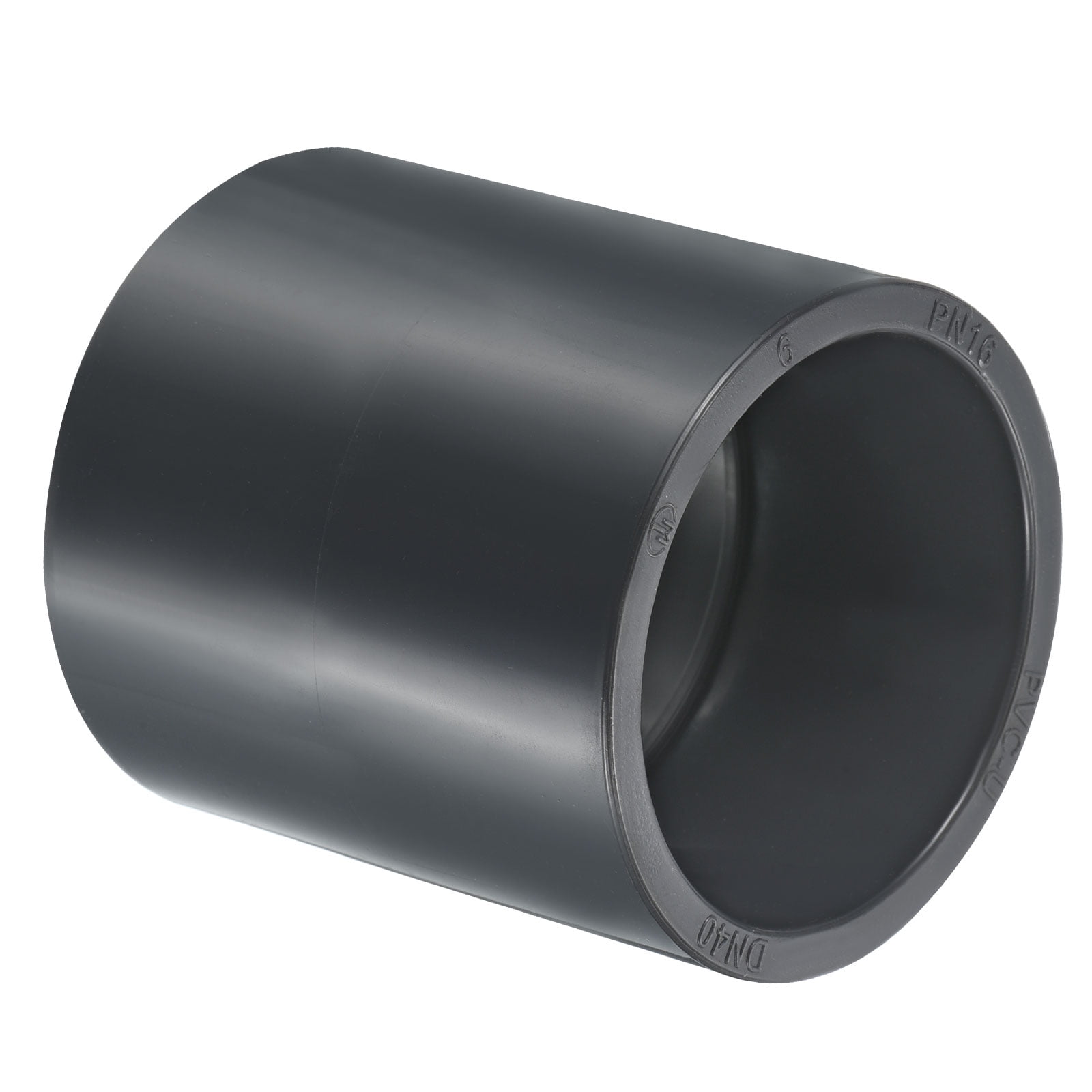 Uxcell UPVC Pipe Fitting 50mm Socket, 1 Pack Straight Coupling, Dark ...