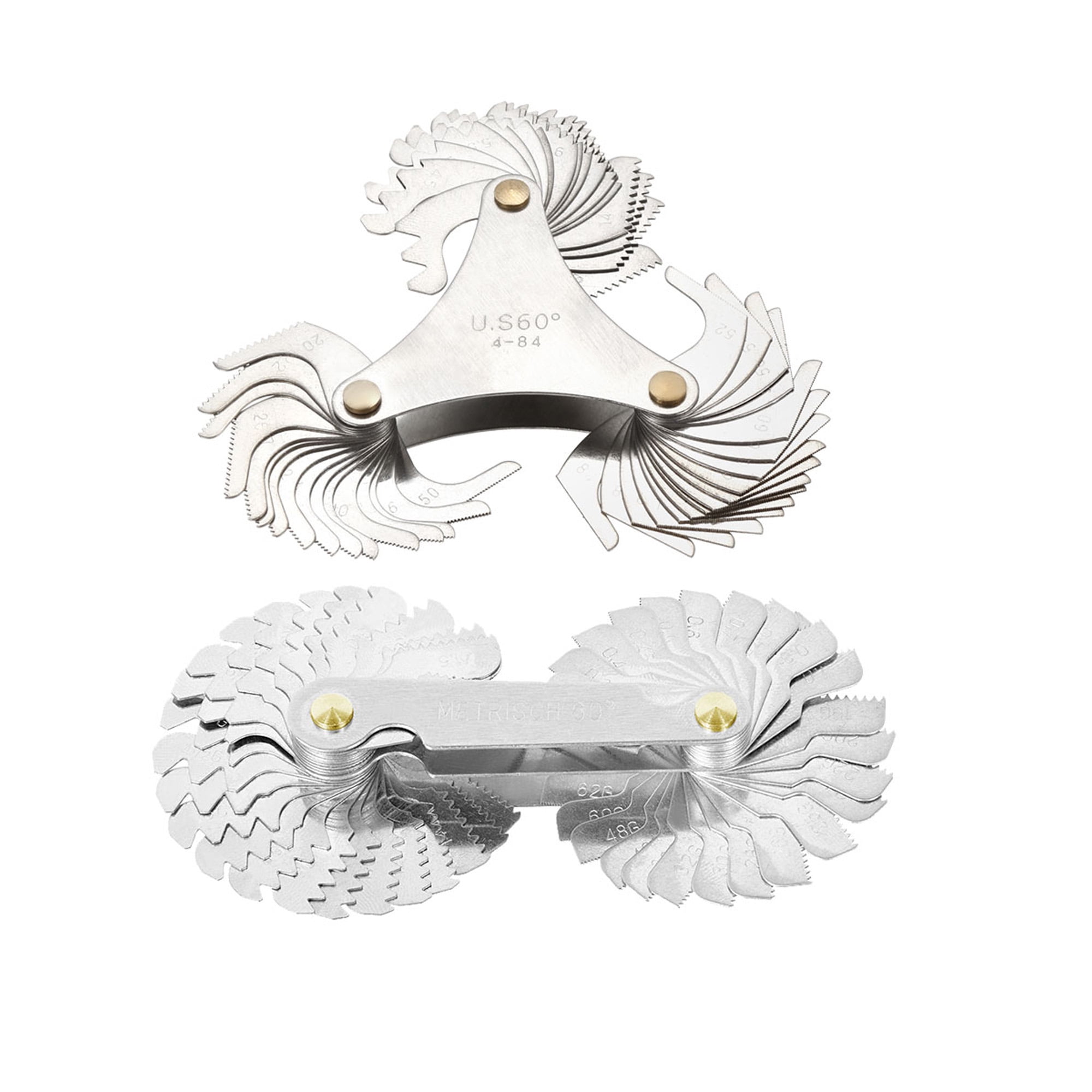 Uxcell US SAE Type, Metric Thread Gauge Set 2 Pack - Walmart.com