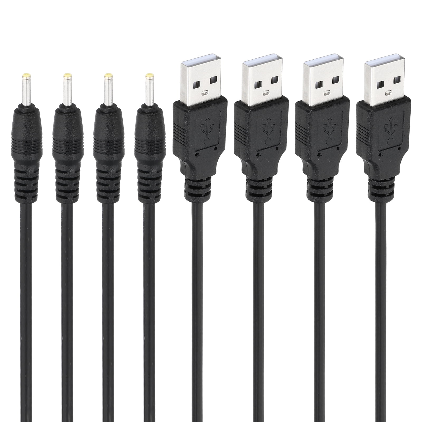 Uxcell USB 2.0 A Type to DC 2.5x0.7mm Barrel Jack Power Cable, 4pcs ...