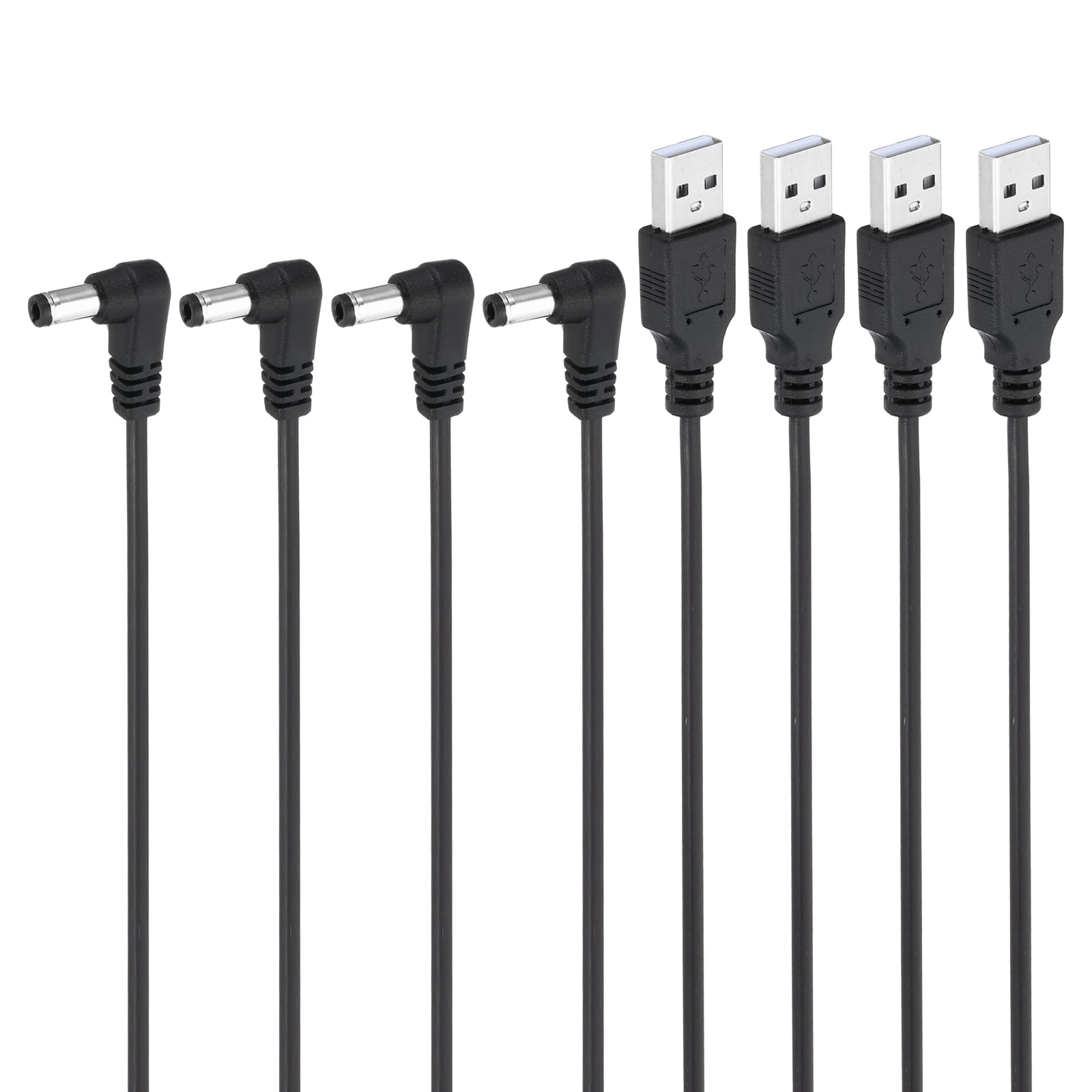 Uxcell USB 2.0 A Type to DC 5.5x2.5mm 90 Degree Angle Barrel Jack Power ...