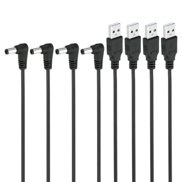 Uxcell USB 2.0 A Type to DC 5.5x2.5mm 90 Degree Angle Barrel Jack Power ...