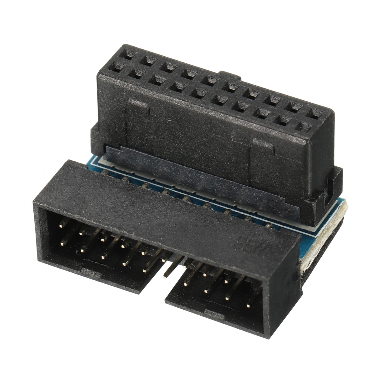 Uxcell USB 3.0 19Pin 90 Degree Adapter, Male to Female Right Angle ...