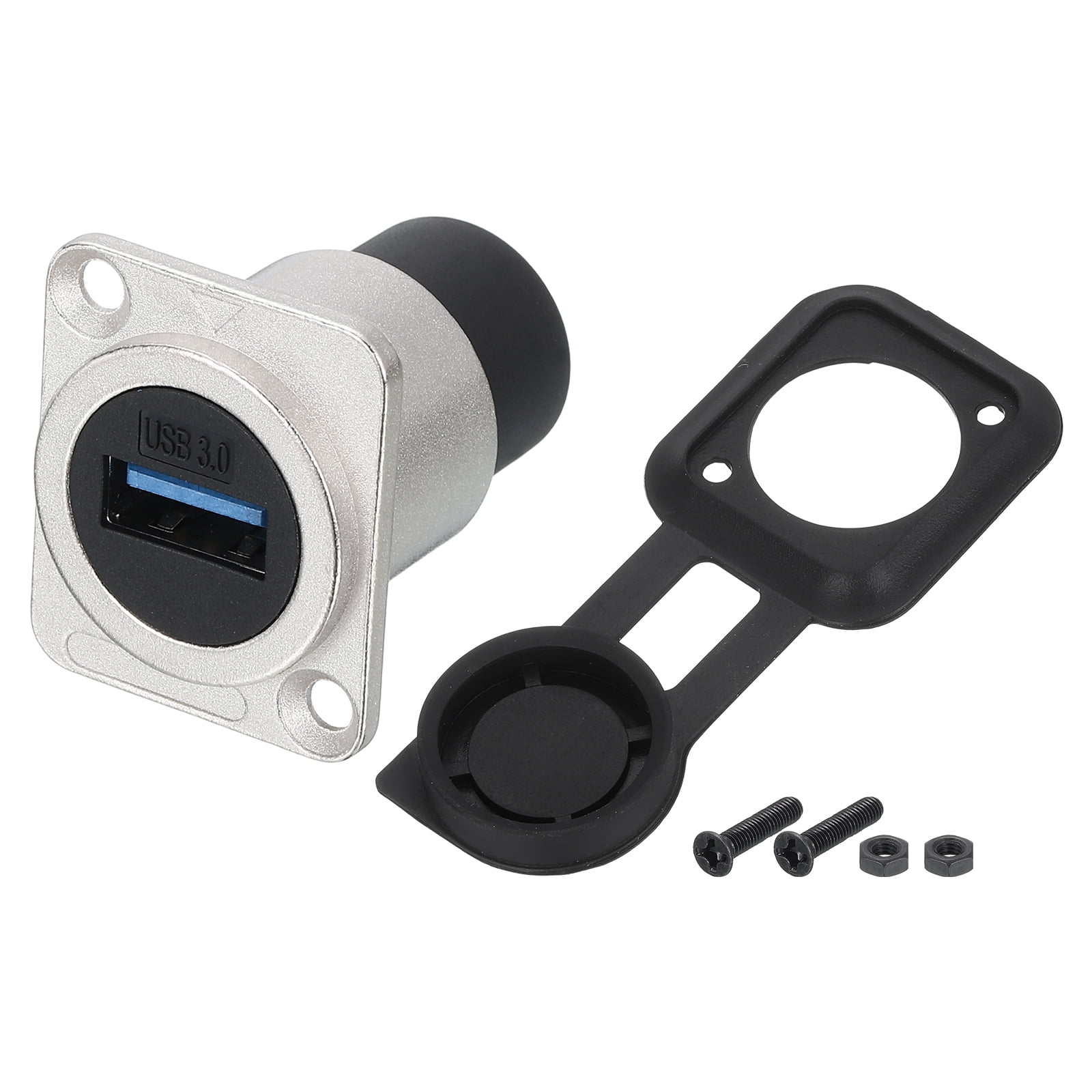 Uxcell USB 3.0 Panel Mount Coupler, D-Type Wall Outlet USB Pass Through ...