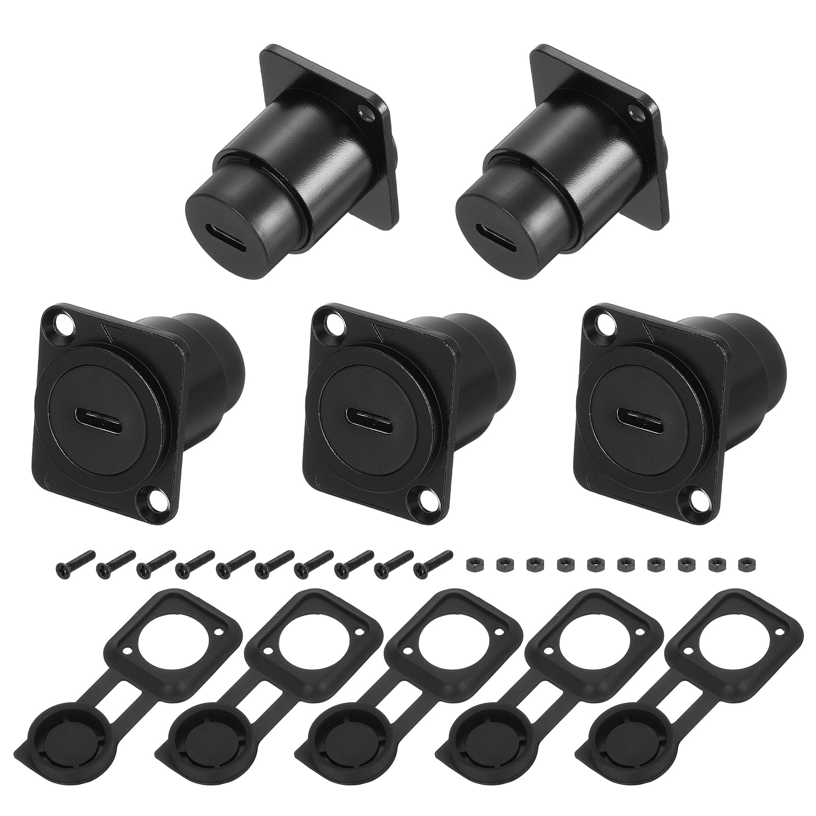Uxcell USB 3.0 Panel Mount Coupler, D-Type Wall Outlet USB Pass Through ...