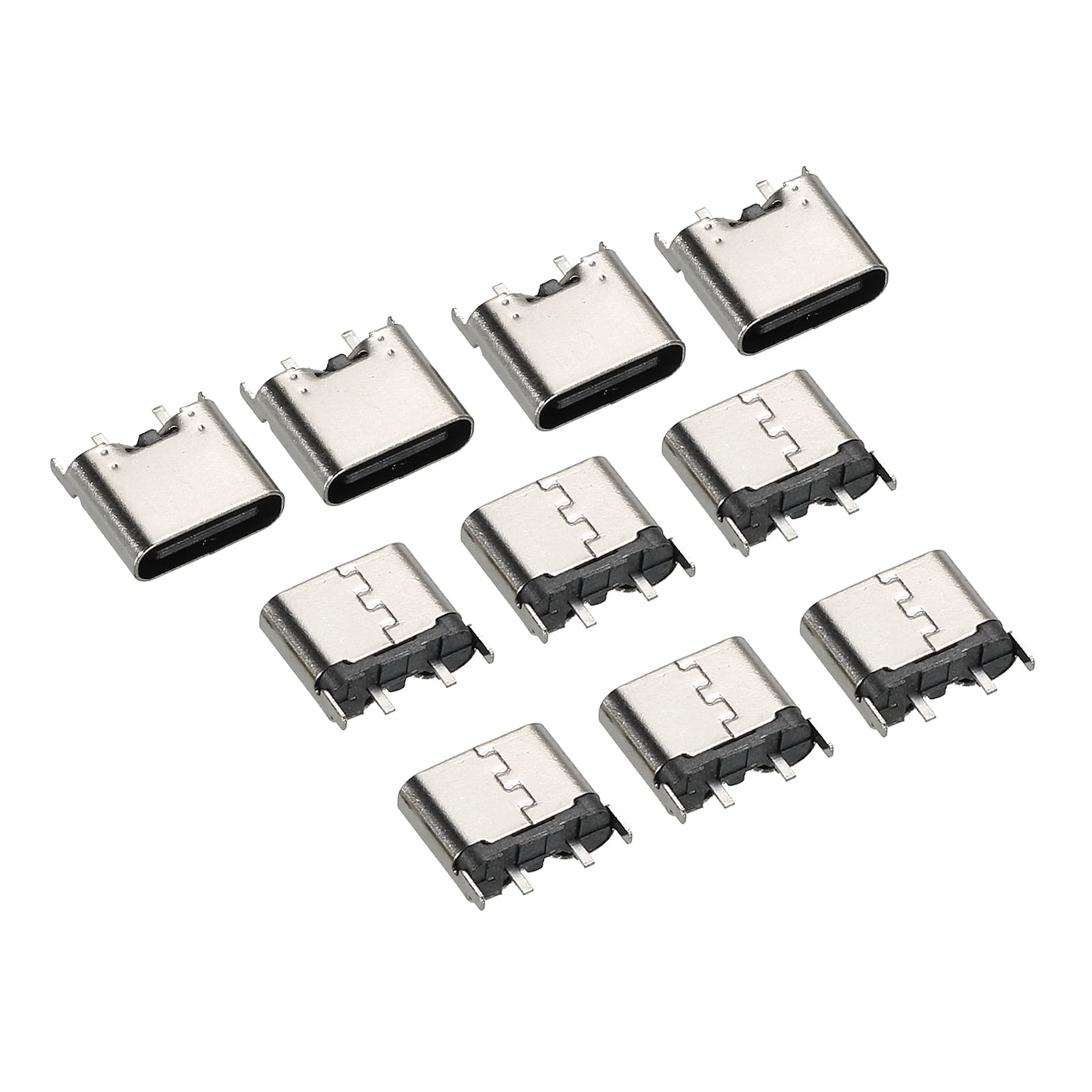 Uxcell USB 3.1 Type C Connector 2Pins Female Plug Socket 180 Degree 8 ...