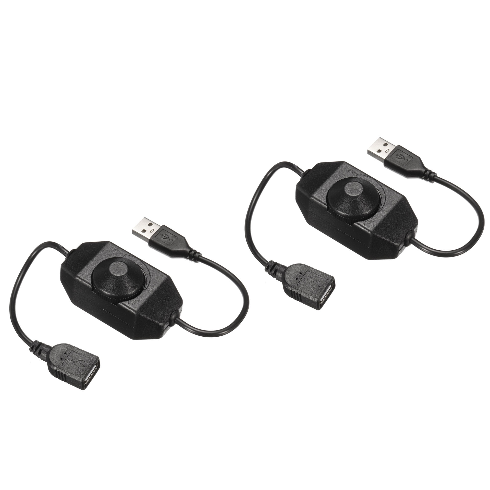 Uxcell USB 5V DC PWM Rotary Inline Dimmer for LED Strips Lights, Black ...